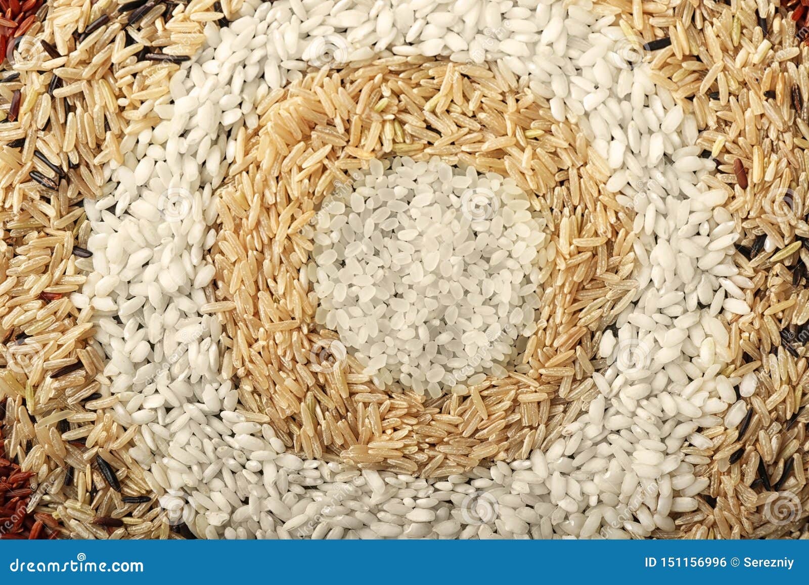 Composition with Different Types of Rice, Closeup Stock Photo - Image ...