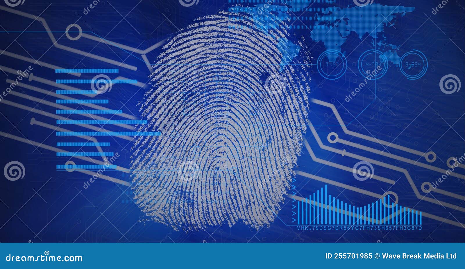Composition of Digital Biometric Fingerprint Over Computer Circuit ...