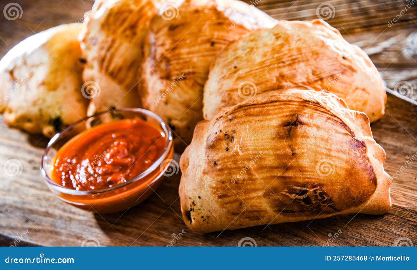 Composition with a Dish of Oven-baked Pierogi Stock Photo - Image of ...