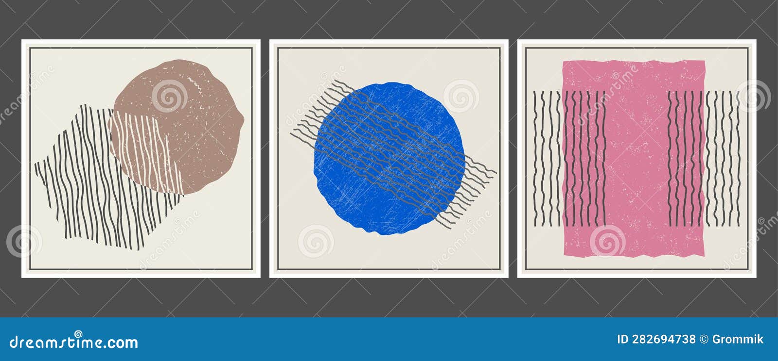 The Composition of Distorted Geometric Shapes. a Collection of Posters ...