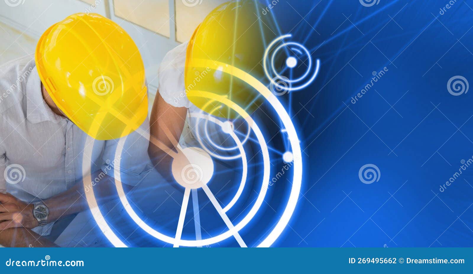 Composition of Diverse Business Team in Meeting Interface with White ...