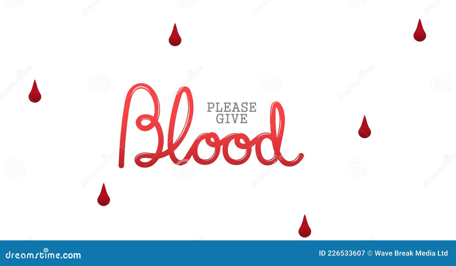 Composition of Donate Blood Text on White Background Stock Illustration ...