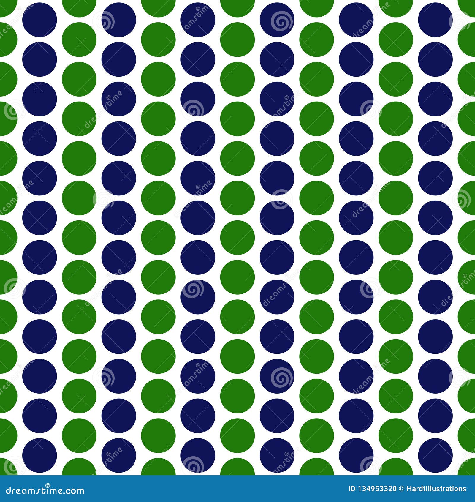 Green and Navy Polka Dots Seamless Pattern Stock Vector - Illustration ...