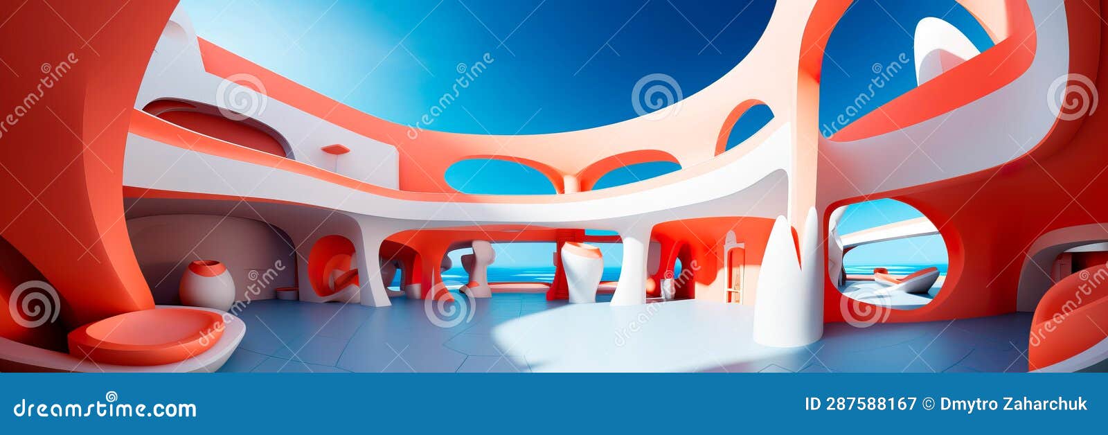 Geometric Architectural Composition with Dynamic Shapes and Bold ...