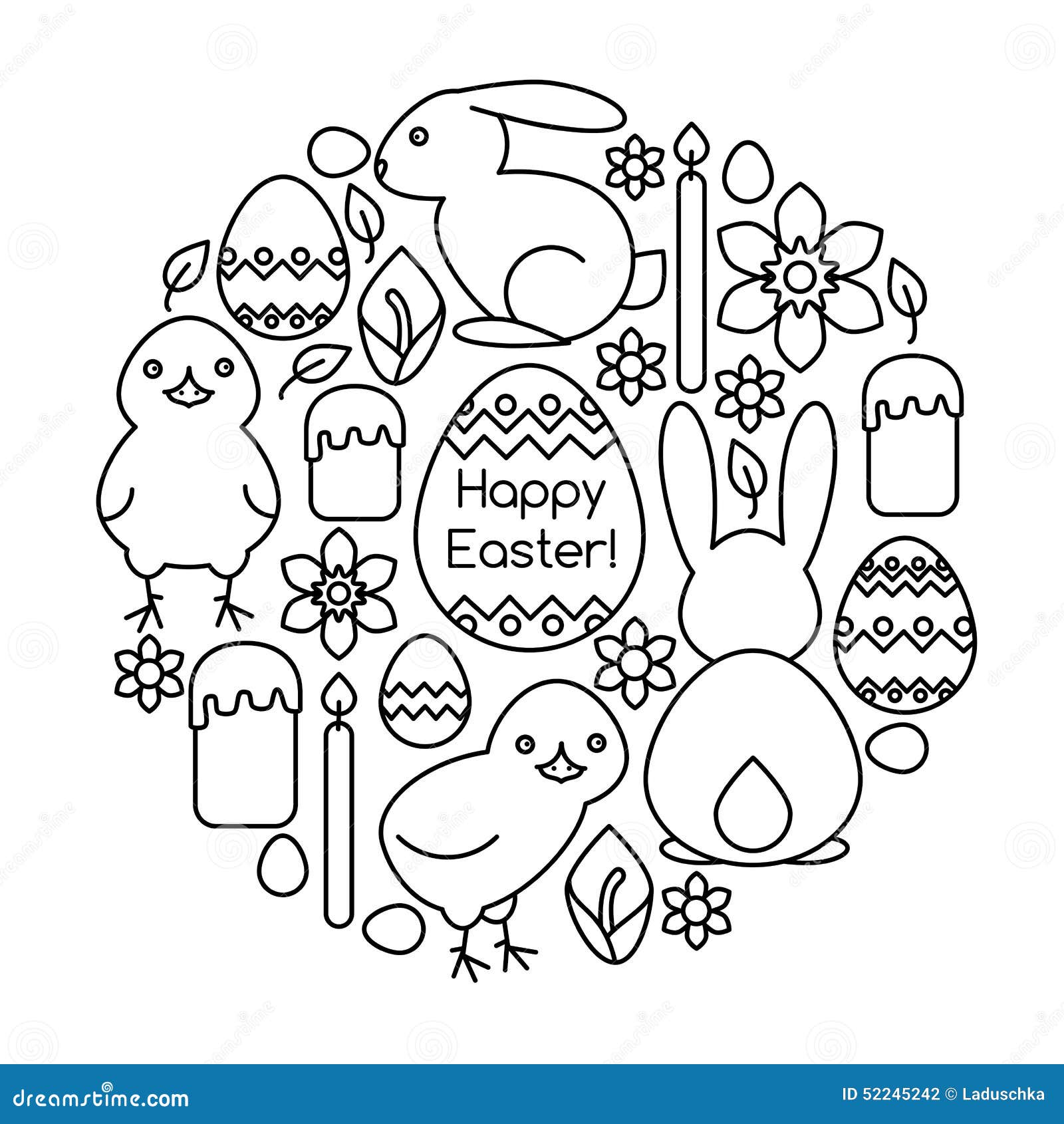 Easter Symbols Royalty-Free Cartoon | CartoonDealer.com #626633