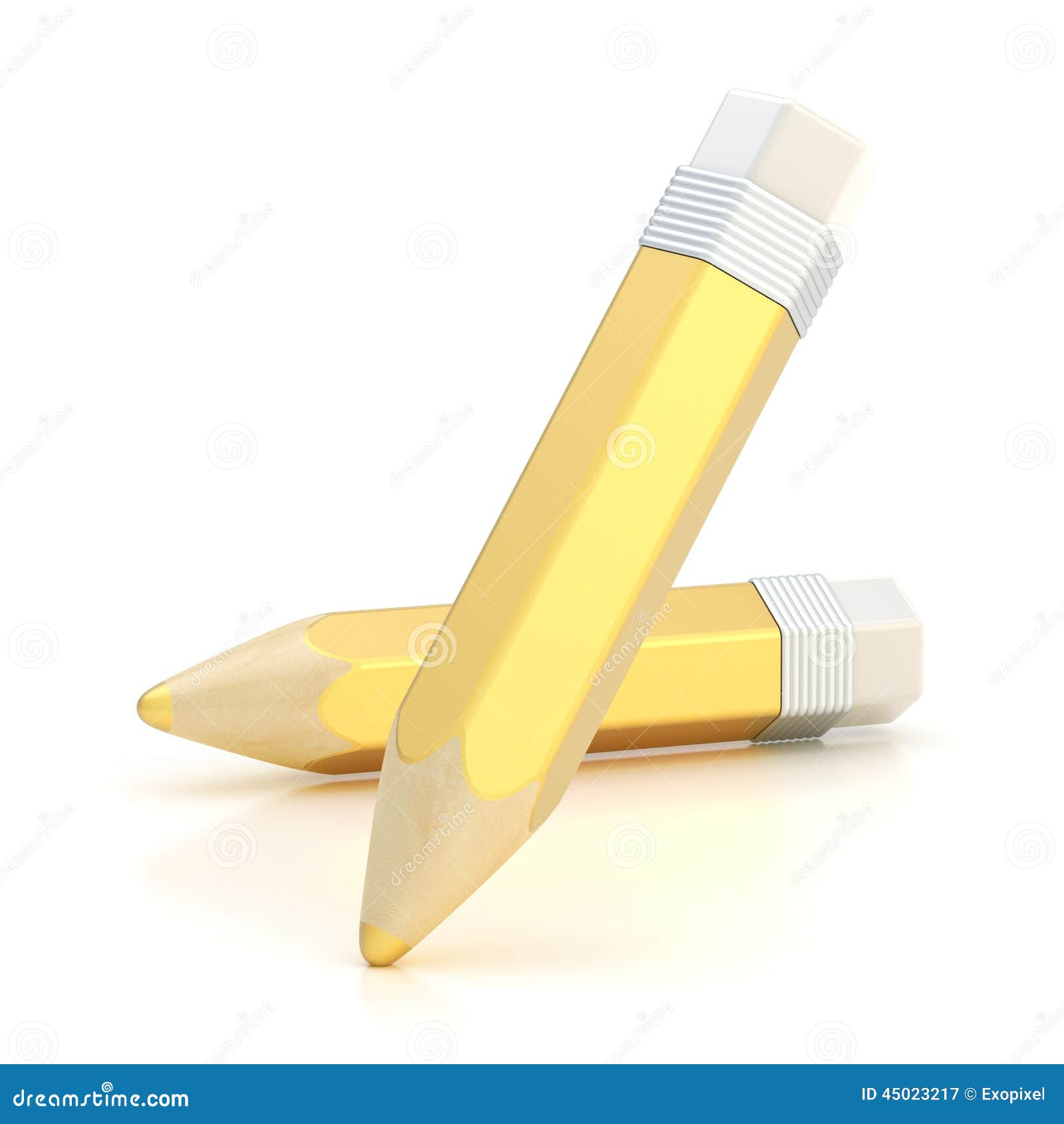 Composition En Deux Crayons Illustration Stock - Illustration du ...