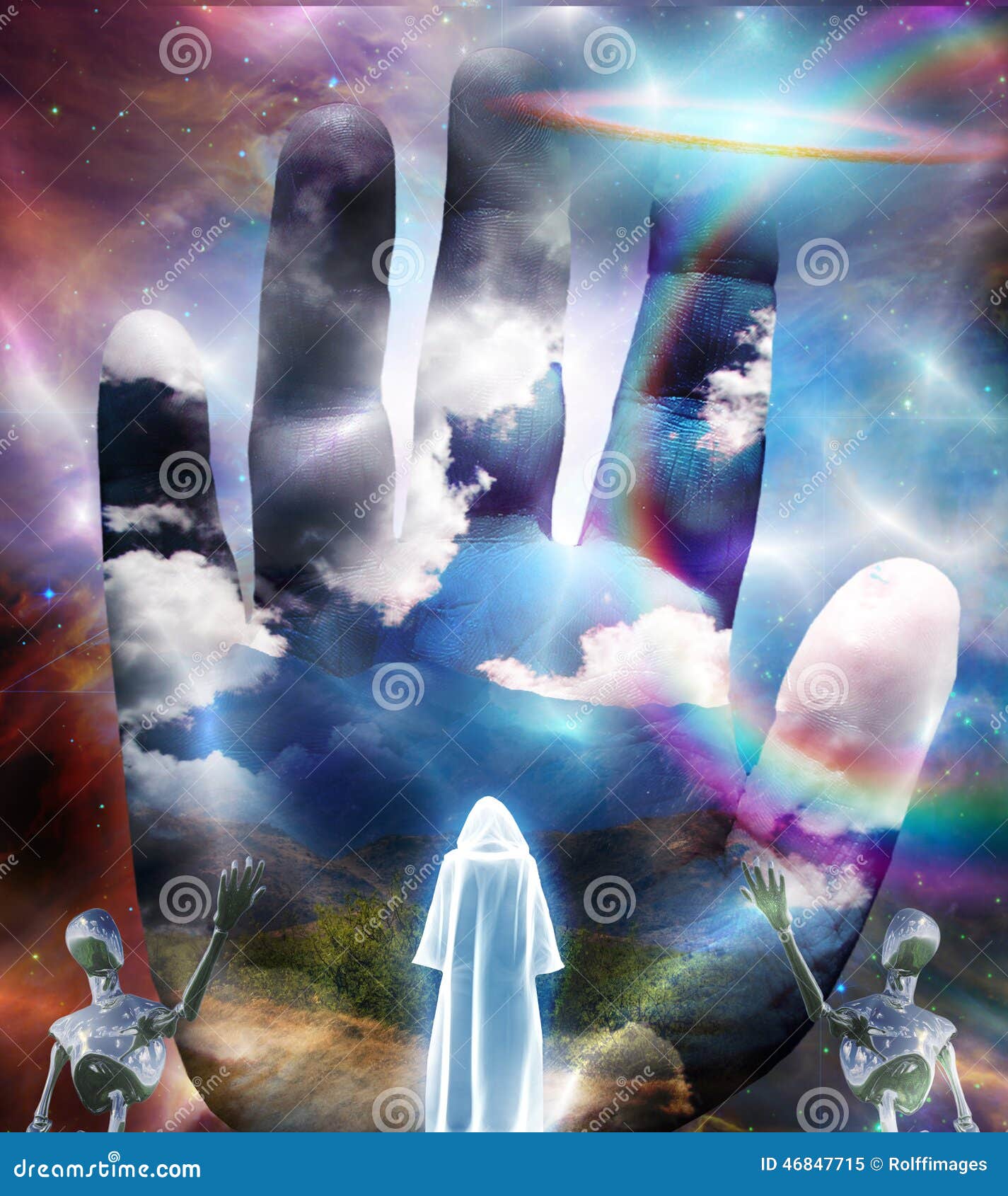 Composition En Sci Fi D'imagination Illustration Stock - Illustration ...