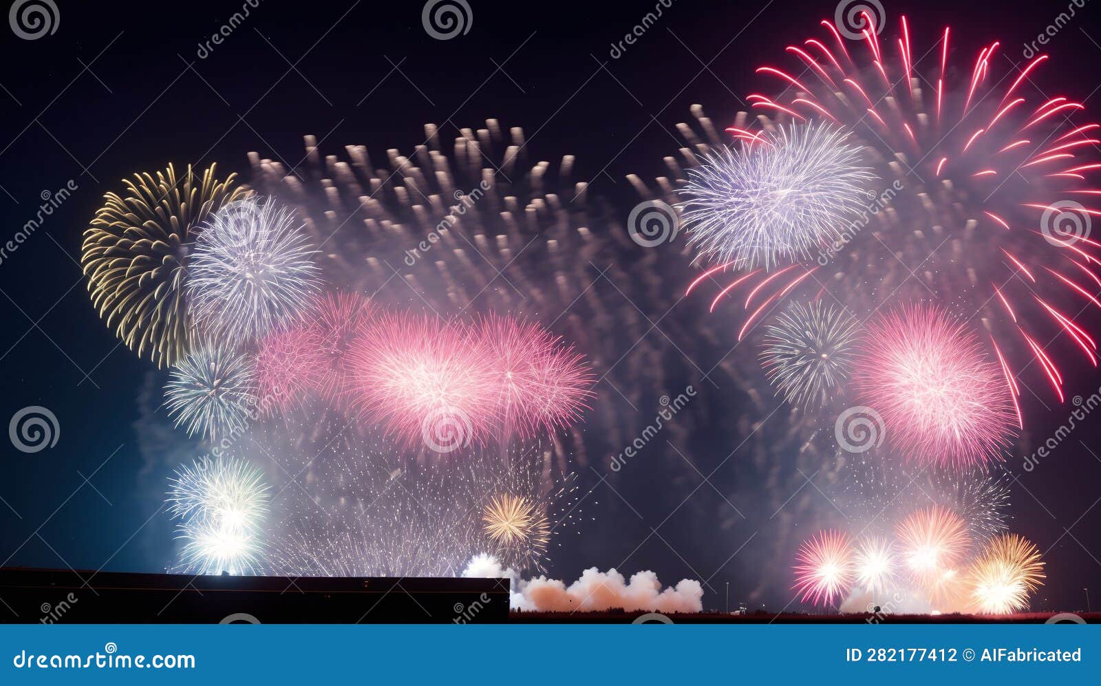A Composition of an Enchantingly Whimsical Display of Fireworks AI ...
