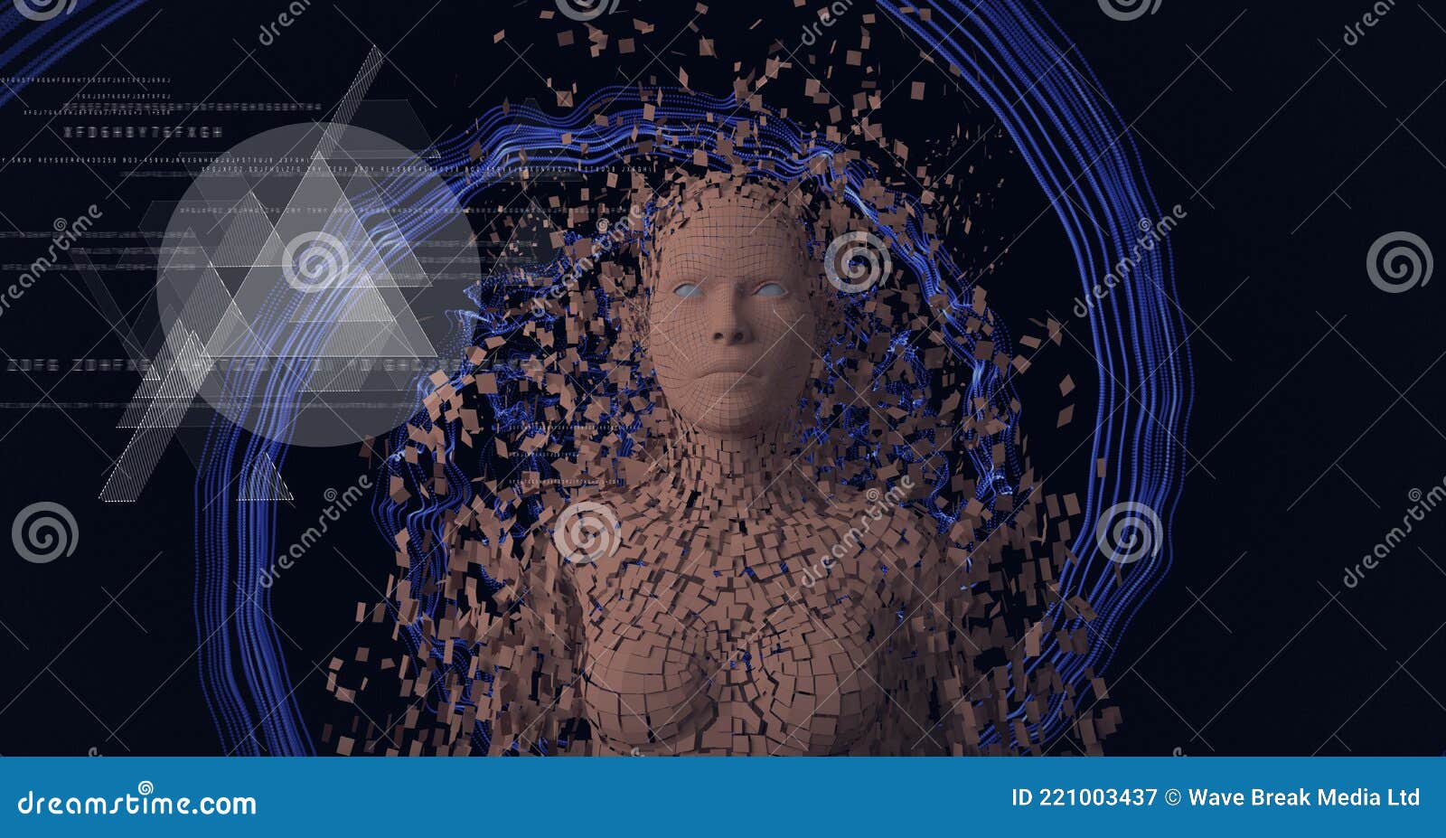 Composition of Exploding Human Body Formed with Particles and Scopes ...