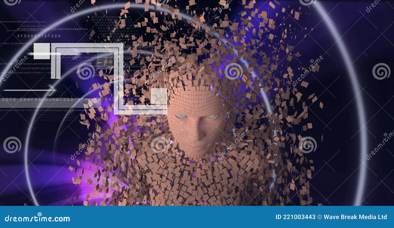 Composition of Exploding Human Body Formed with Particles and Scopes ...