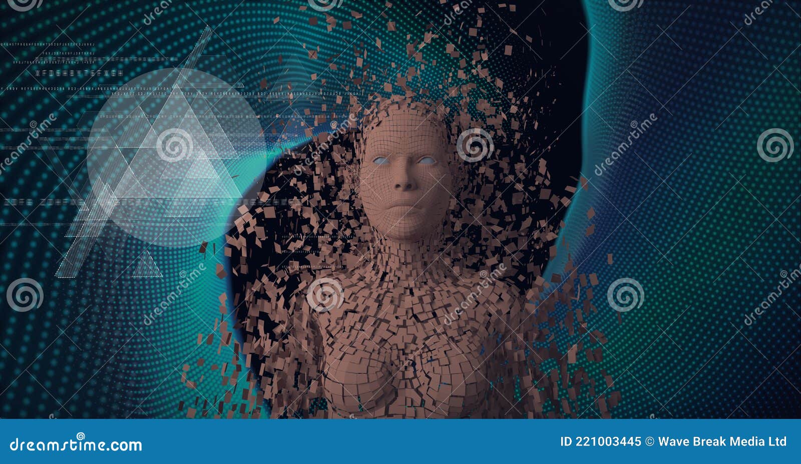 Composition of Exploding Human Body Formed with Particles and Scopes ...