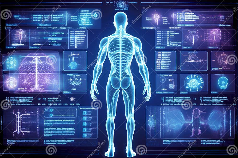 Person on a Computer Screen Displaying Real-time Data and Visuals ...