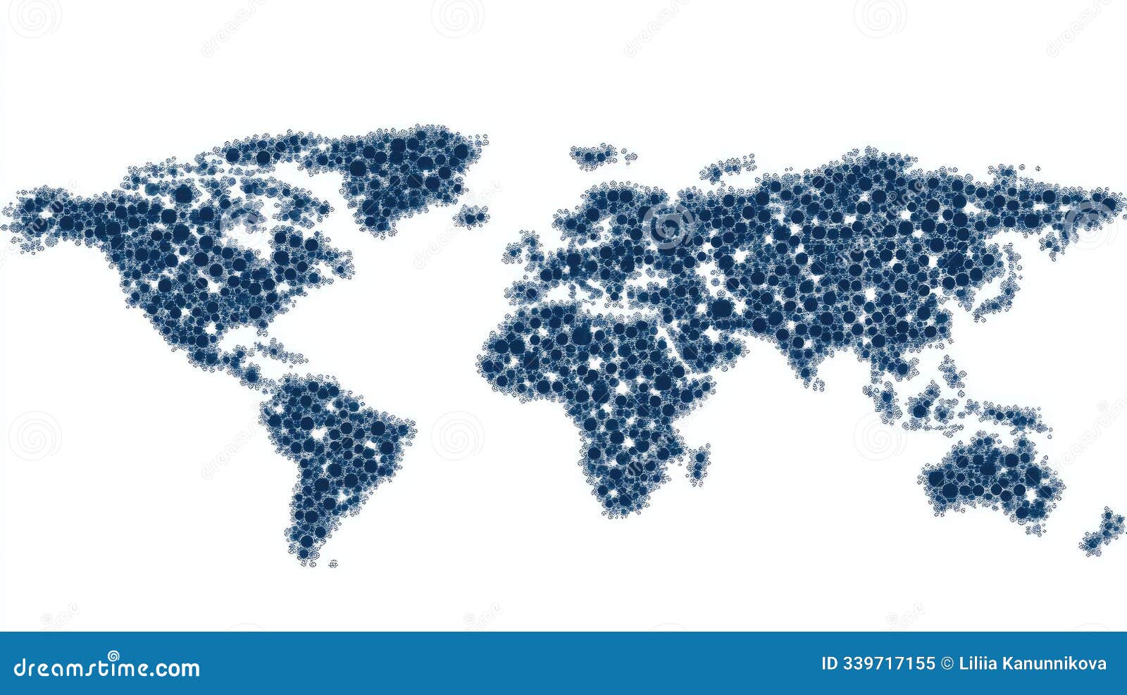 This Composition Features a Stylized Representation of the World Map in ...