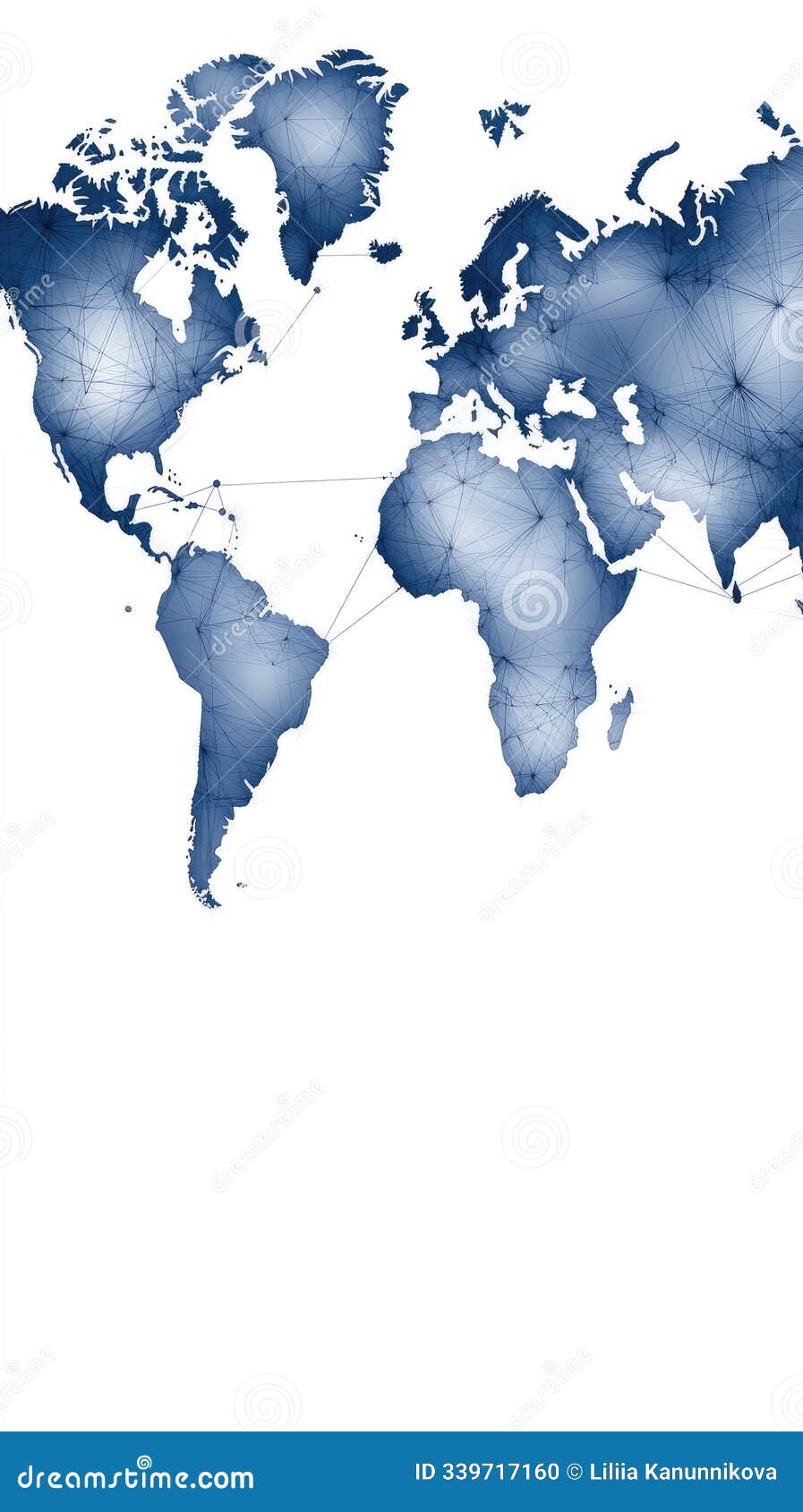 This Composition Features a Stylized Representation of the World Map in ...