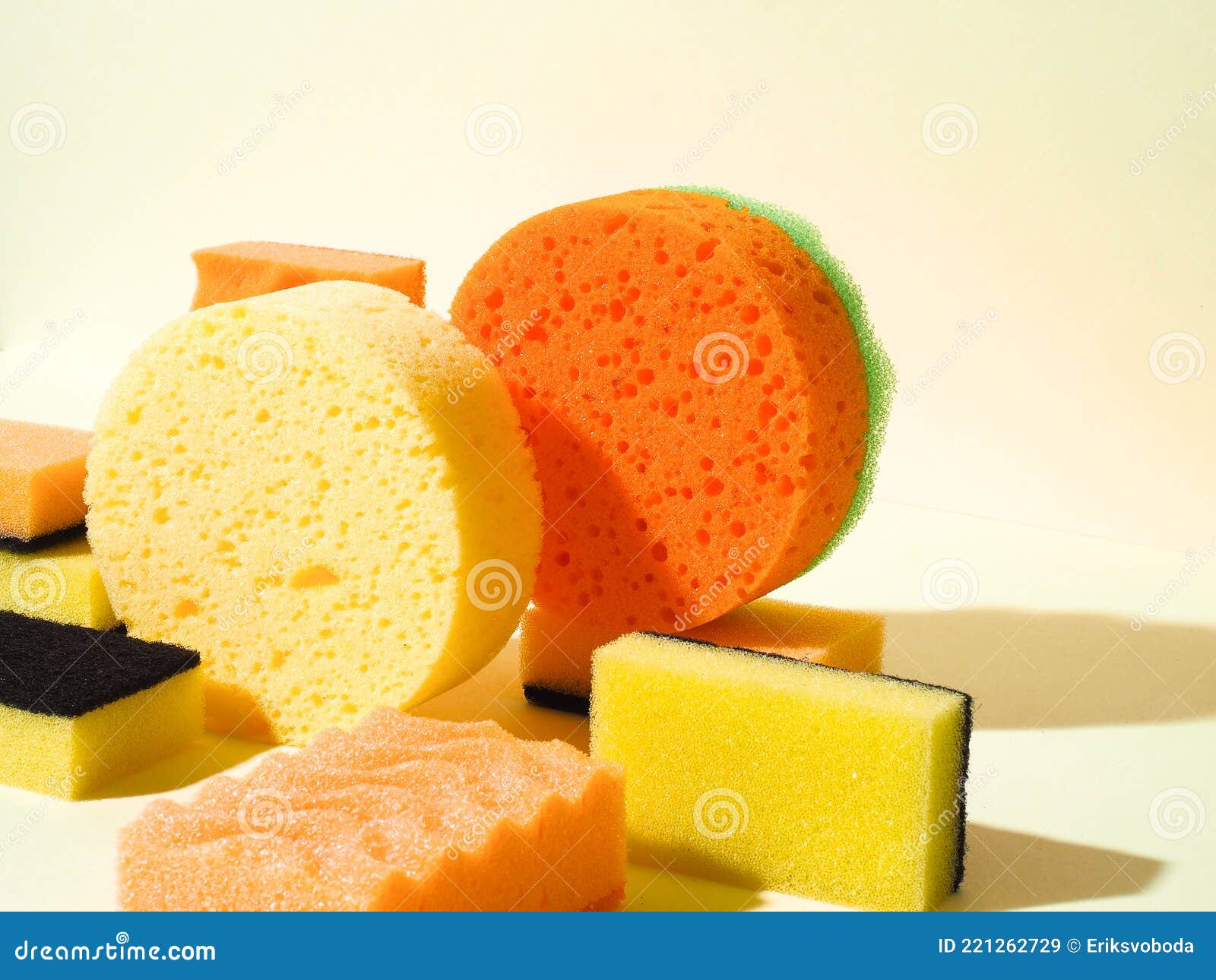 Composition with Foam Rubber Sponges. Round and Rectangular Shapes ...