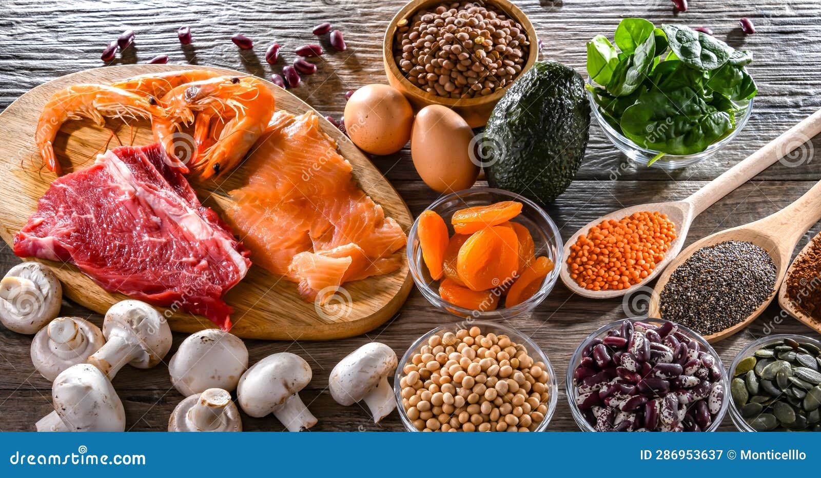 Composition with Food Products Rich in Zinc Stock Image - Image of beef ...