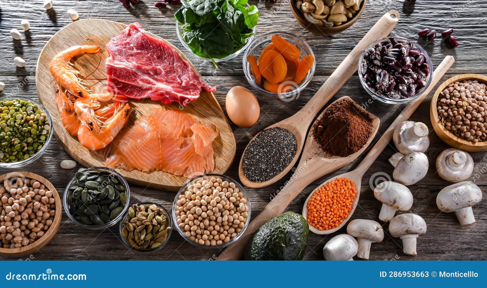 Composition with Food Products Rich in Zinc Stock Image - Image of zinc ...