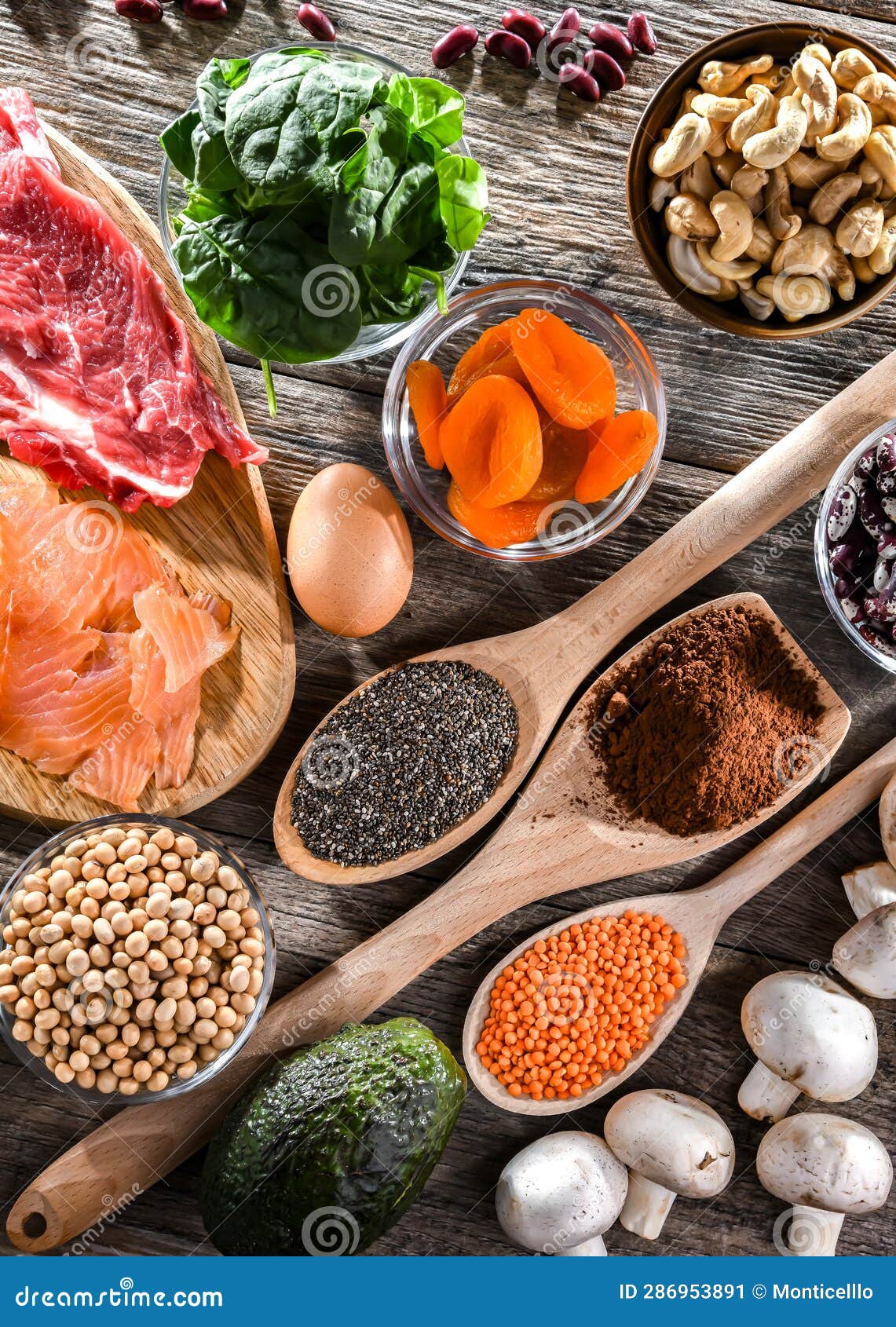 Composition with Food Products Rich in Zinc Stock Image - Image of ...