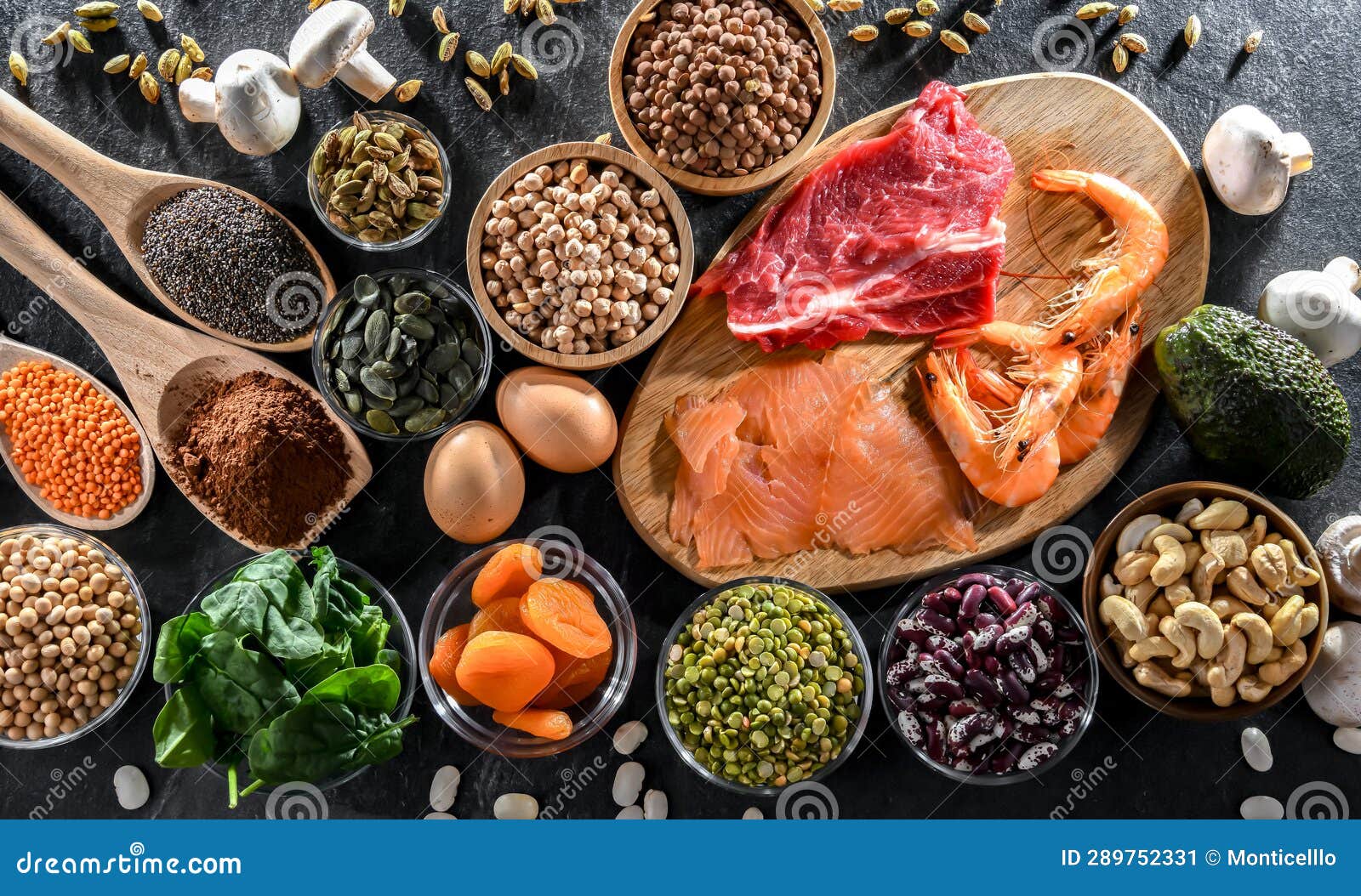 Composition with Food Products Rich in Zinc Stock Image - Image of ...