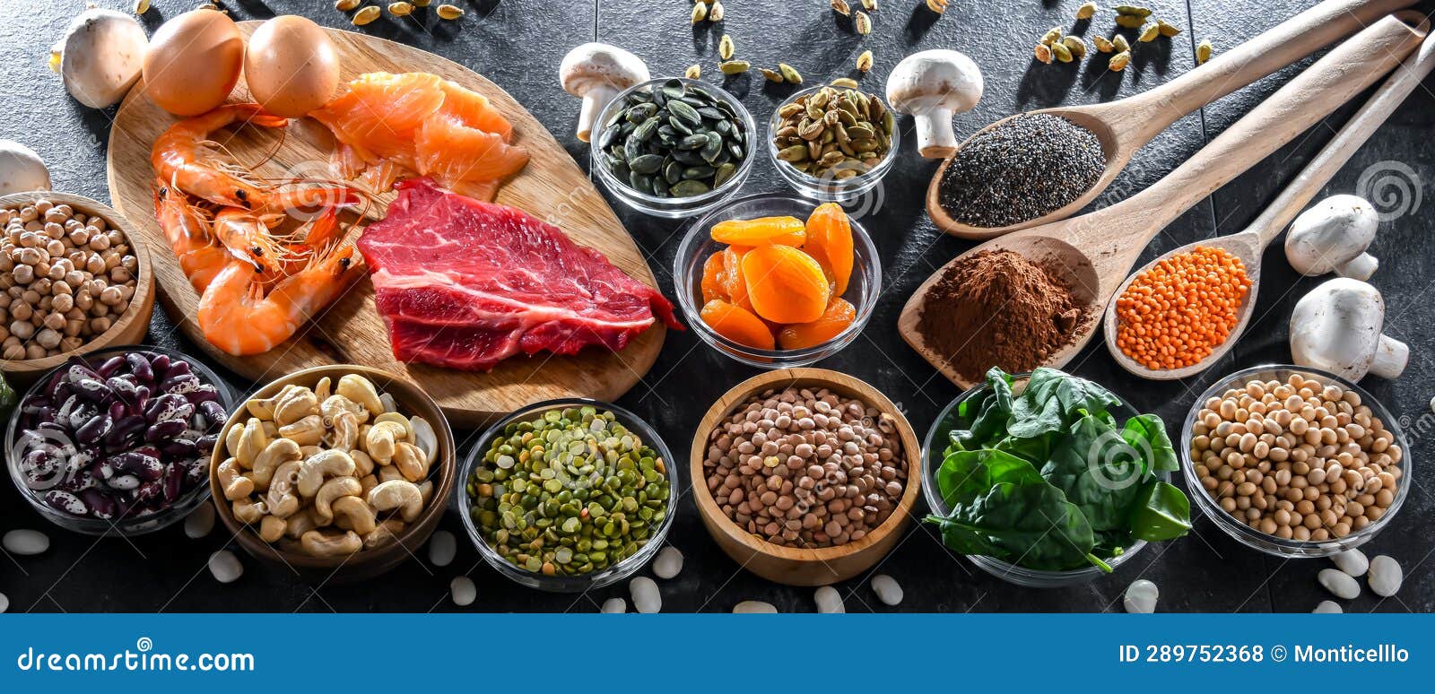 Composition with Food Products Rich in Zinc Stock Photo - Image of ...