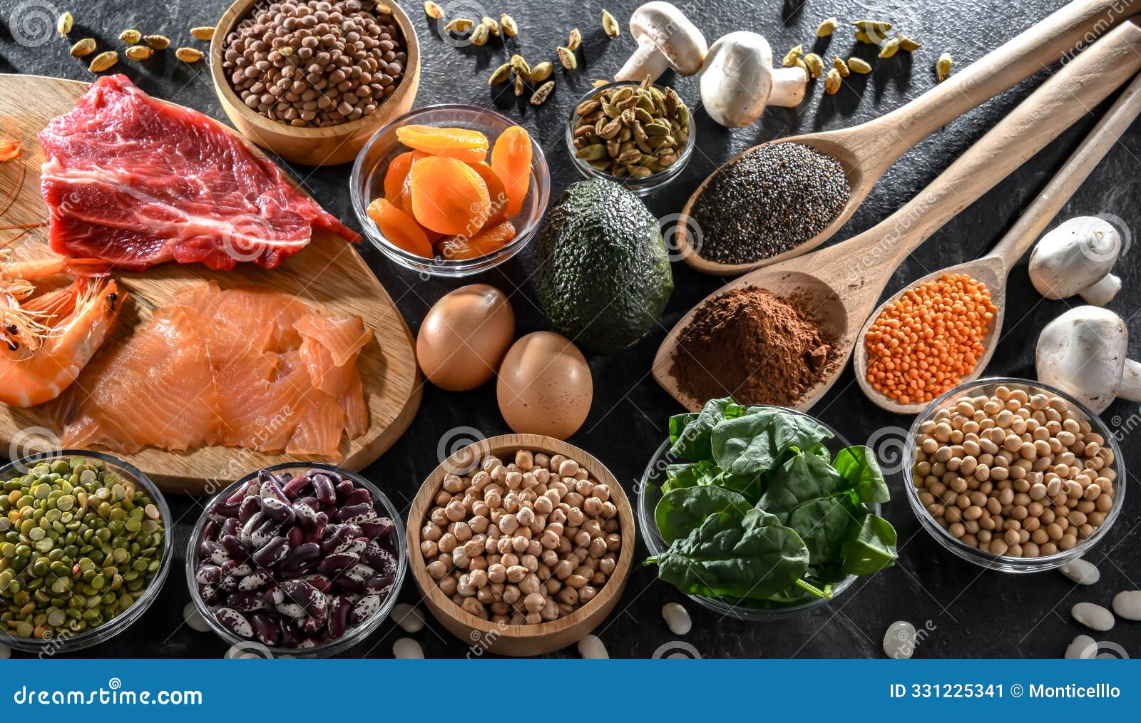 Composition with Food Products Rich in Zinc Stock Image - Image of zinc ...