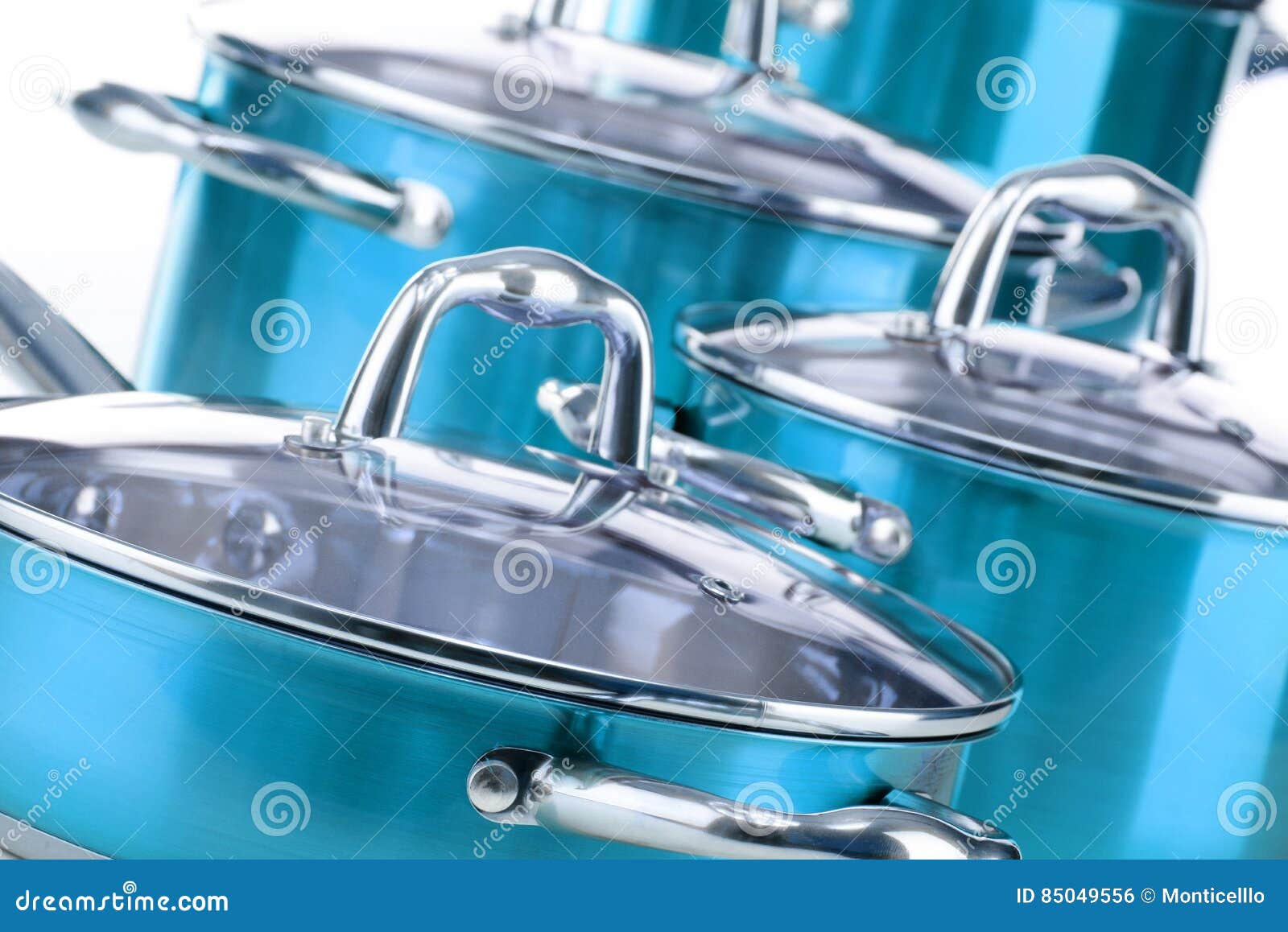 Composition with Four Steel Pots Stock Photo - Image of four, pottery ...