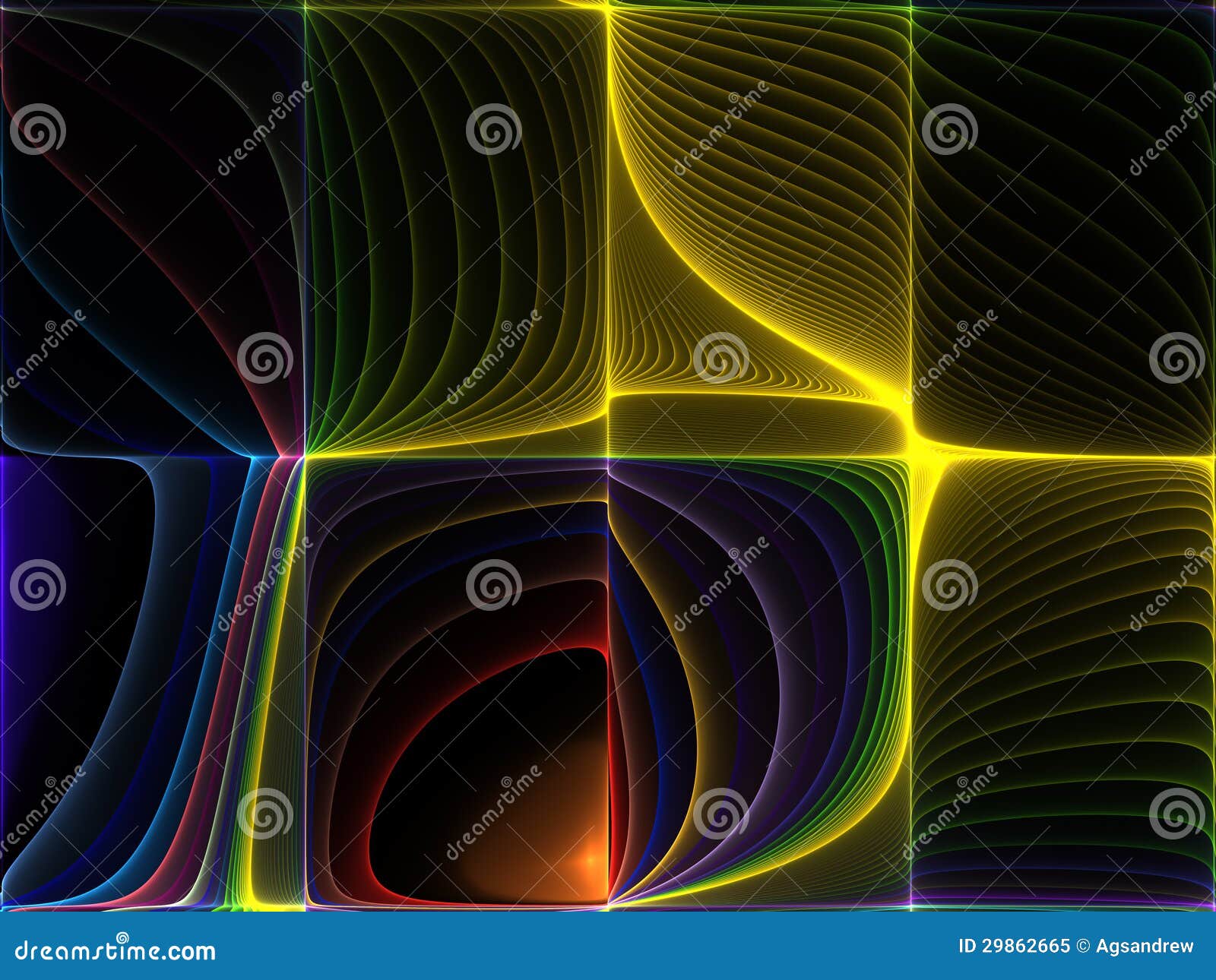 Virtual Fractal Grid stock illustration. Illustration of black - 29862665