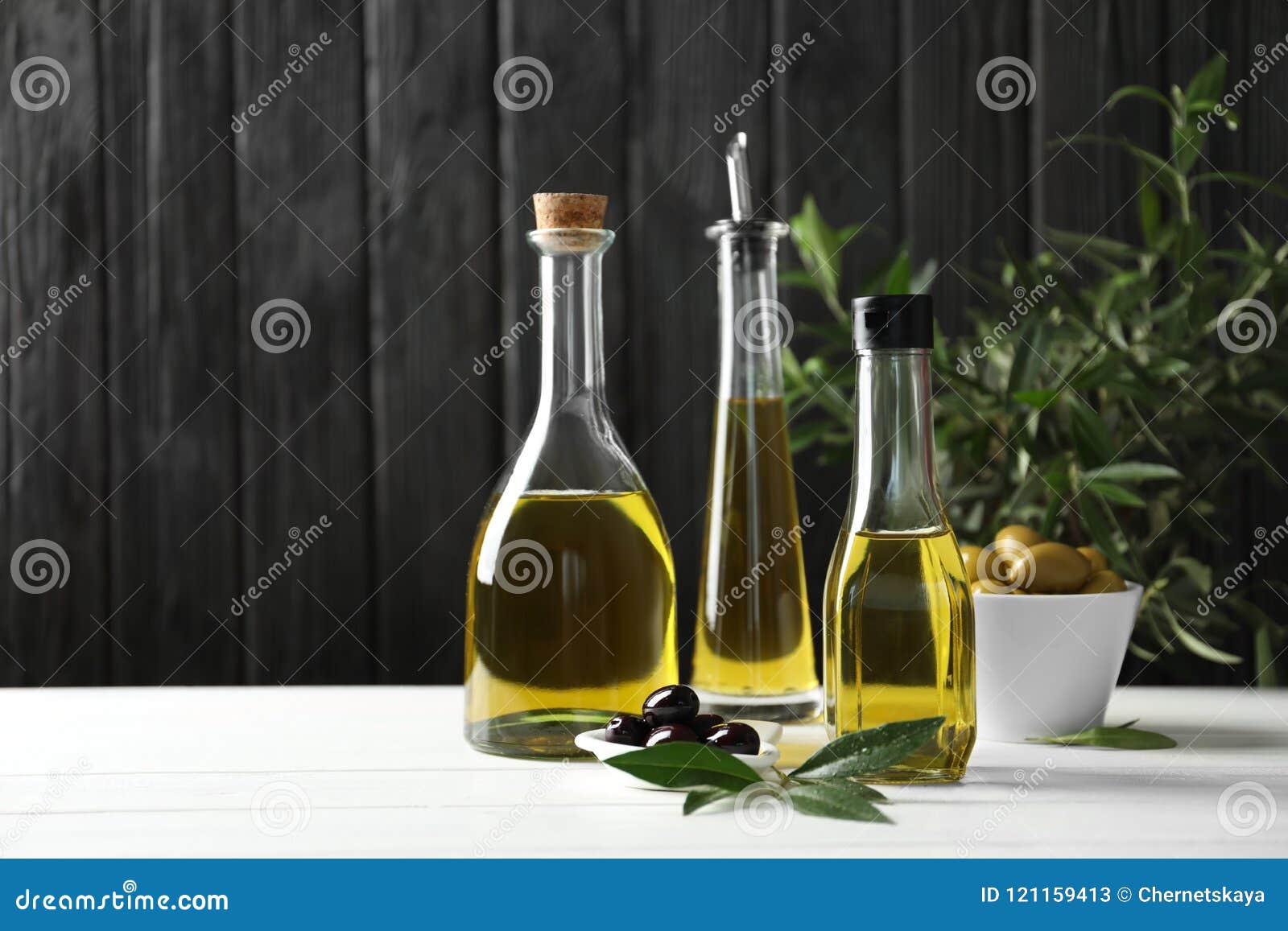 Composition with Fresh Olive Oil Stock Image - Image of culinary ...