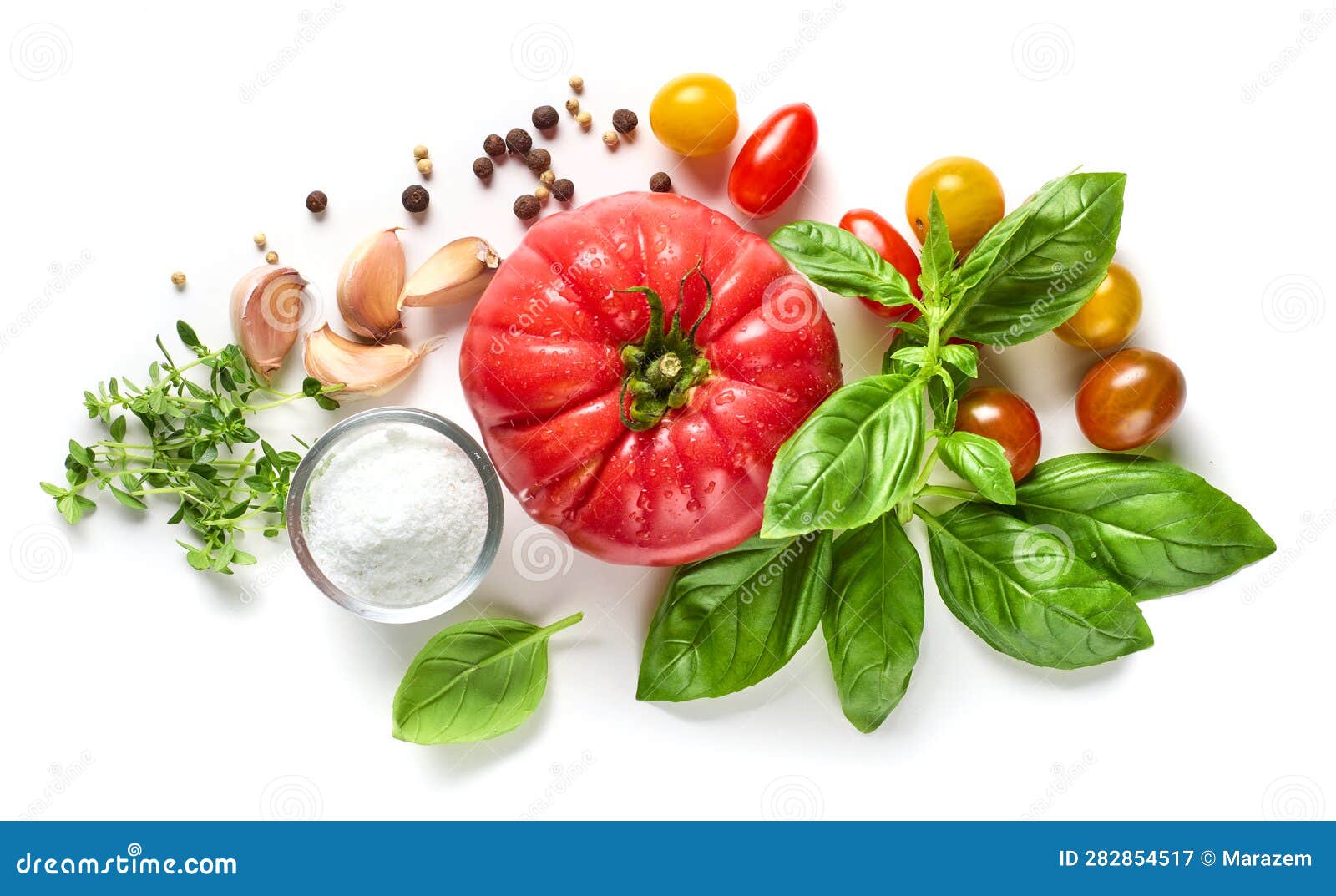 Composition of Fresh Tomato and Spices Stock Image - Image of diet ...