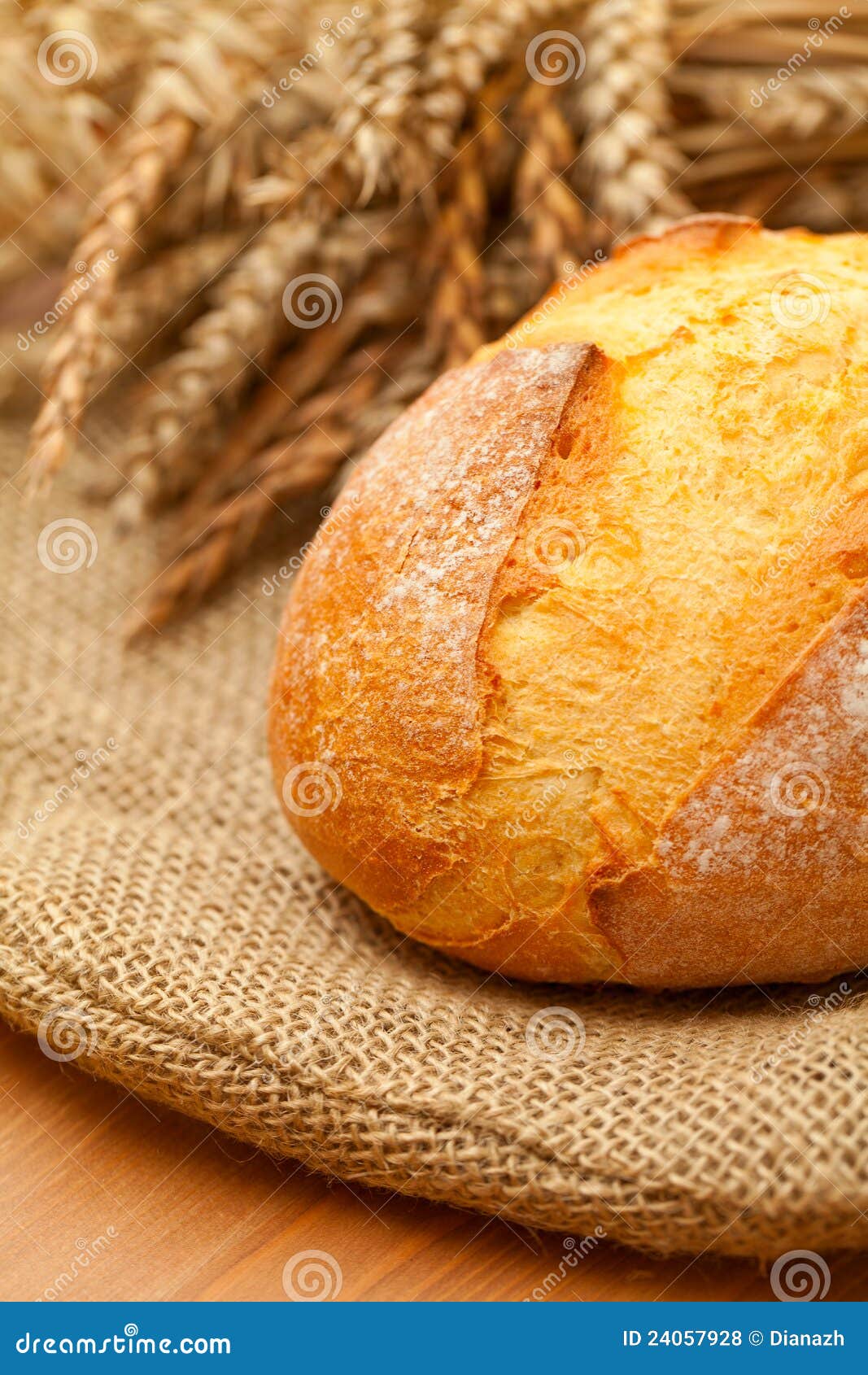 Composition of Freshly Baked Bread Stock Photo - Image of natural ...