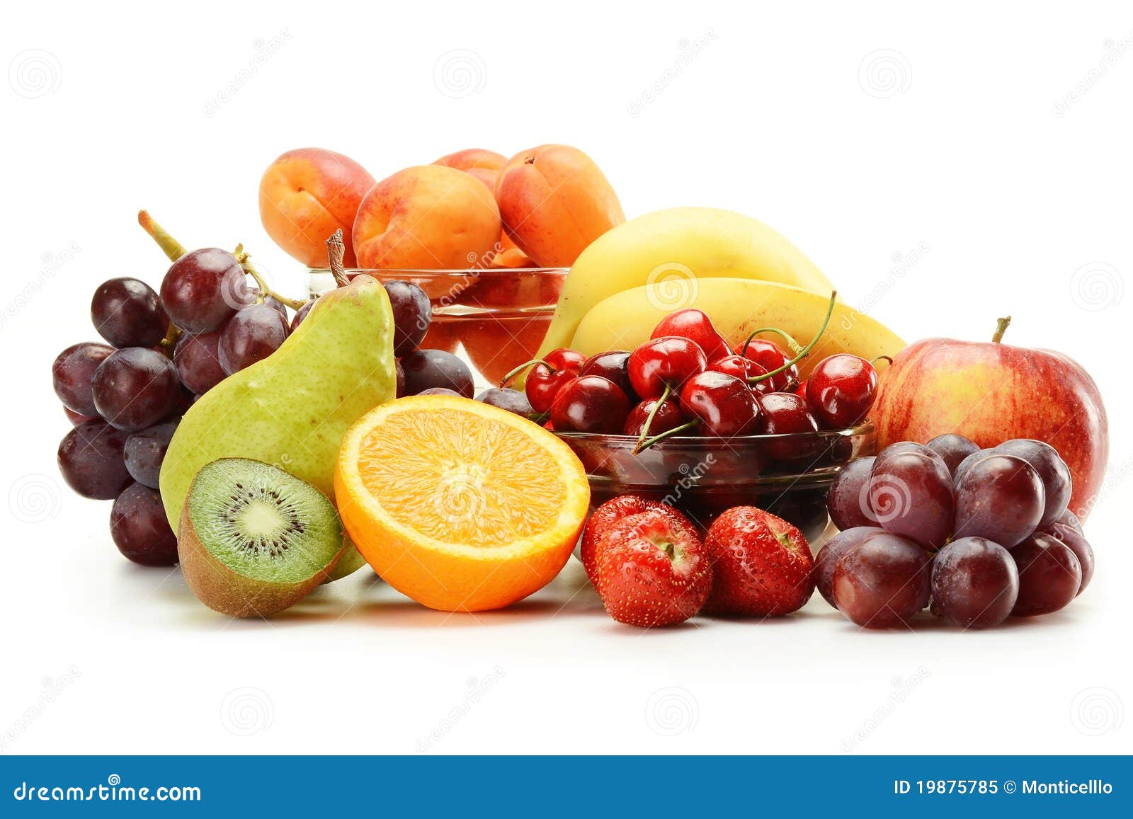 Composition with Fruits Isolated on White Stock Image - Image of fruit ...