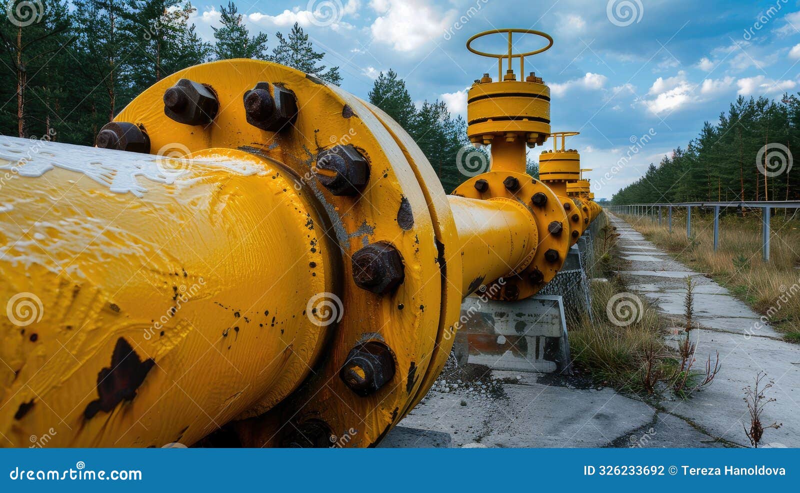 Composition of the Gas Pipeline Coupling Stock Photo - Image of metal ...