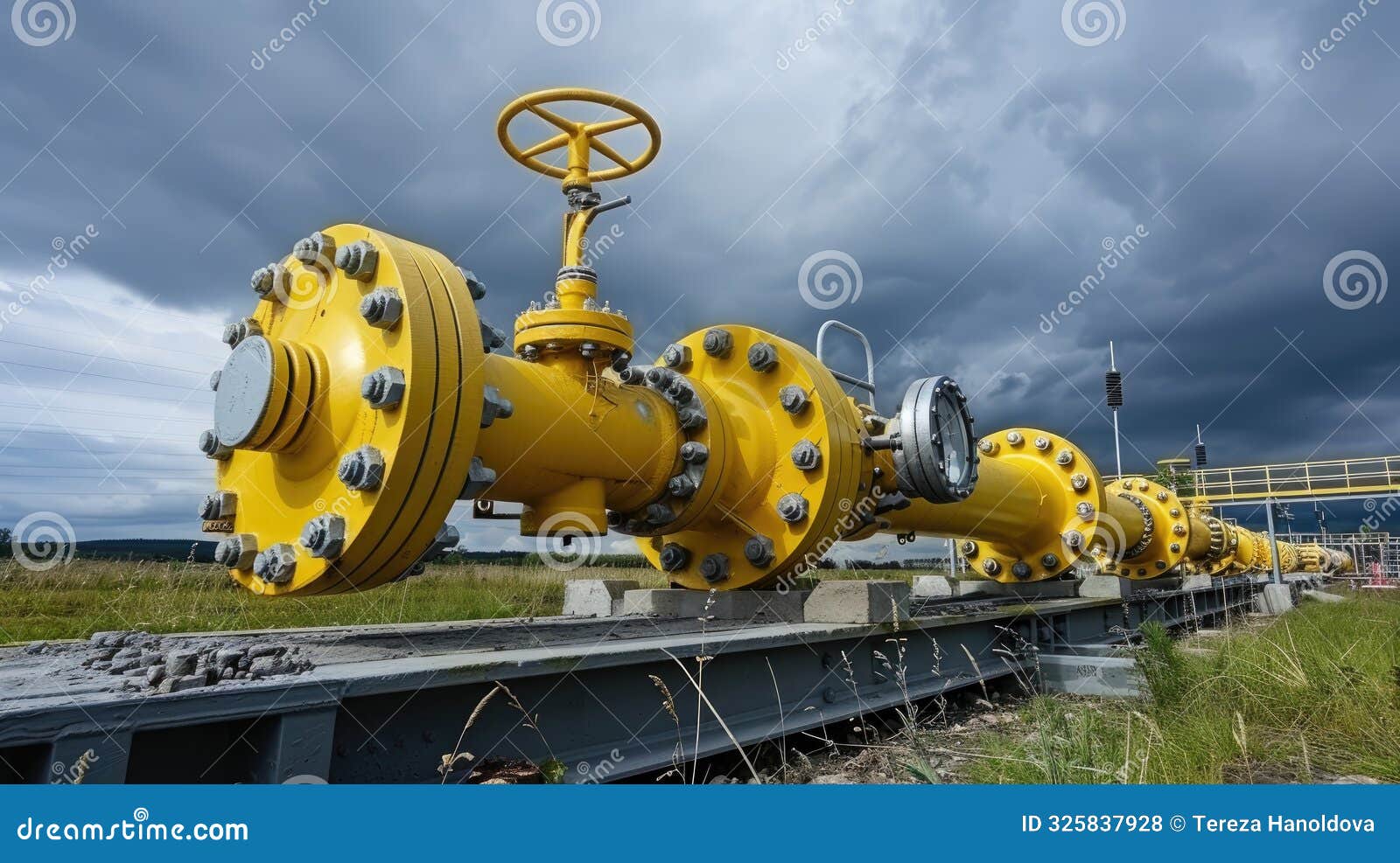 Composition of the Gas Pipeline Coupling Stock Illustration ...