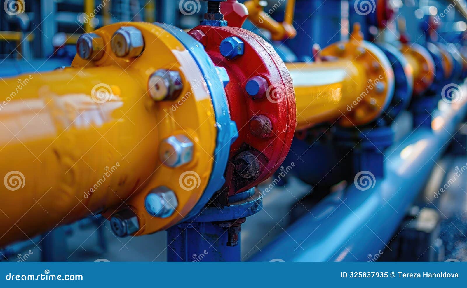 Composition Of The Gas Pipeline Coupling Stock Illustration