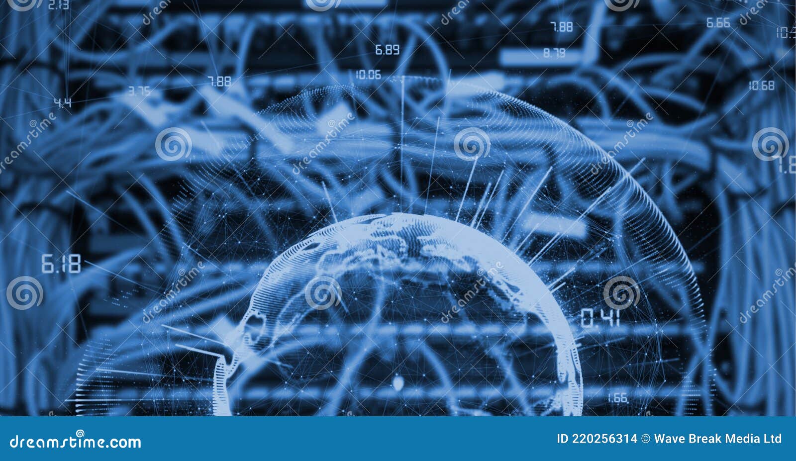 Composition of Globe with Network of Connections Over Cables of ...