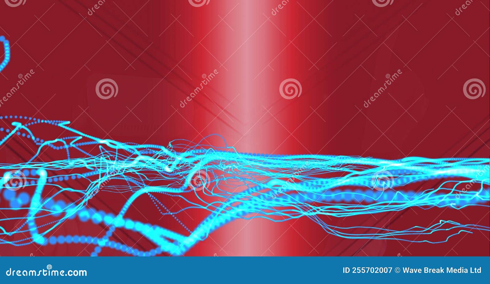 Composition Of Glowing Mesh Of Network Of Connections On Red Background ... Composition Of Glowing Mesh Of Network Of Connections On Red Background ...