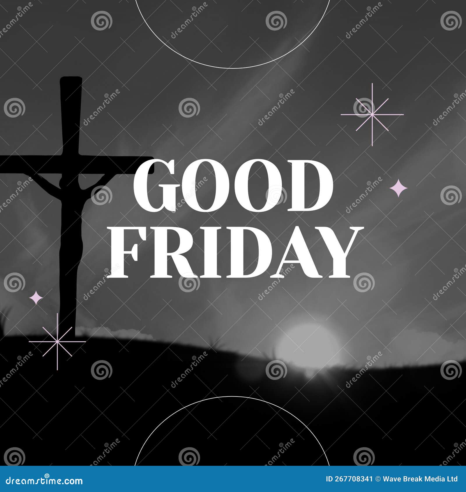 Composition Of Crucifix And Soldier Silhouette Saluting Over American