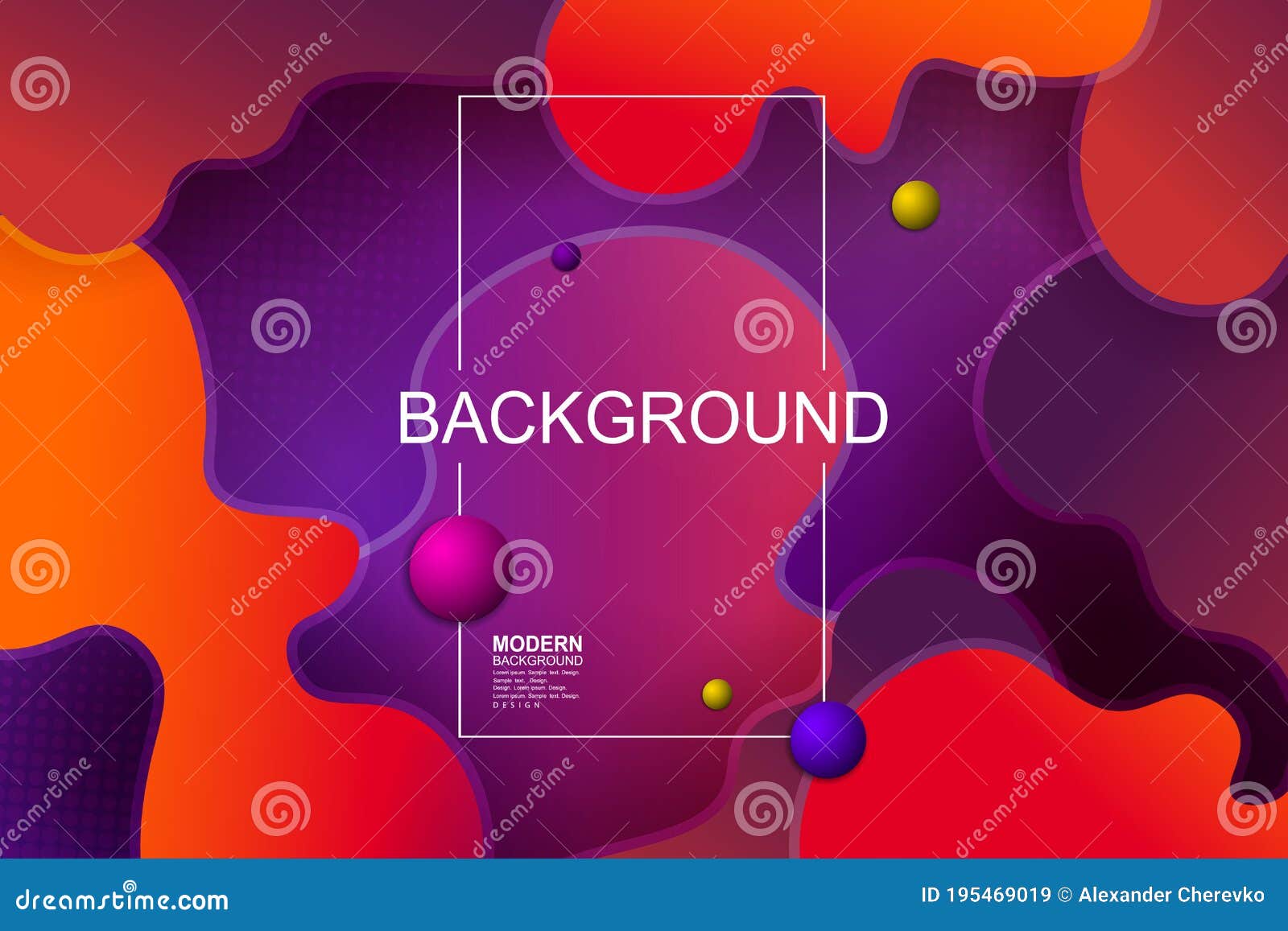 Composition with a Gradient of Violet Shade with Oval Abstract Shapes ...