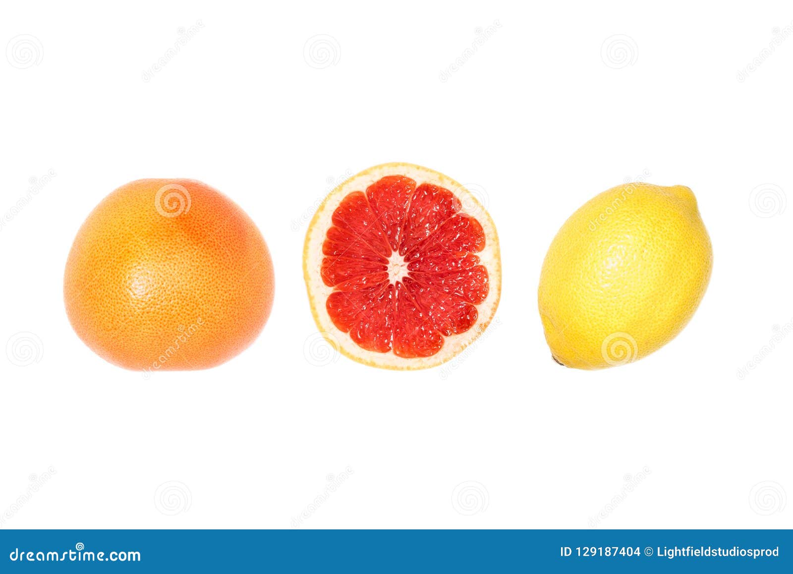 Composition of Grapefruits and Lemon in Row Stock Photo - Image of food ...