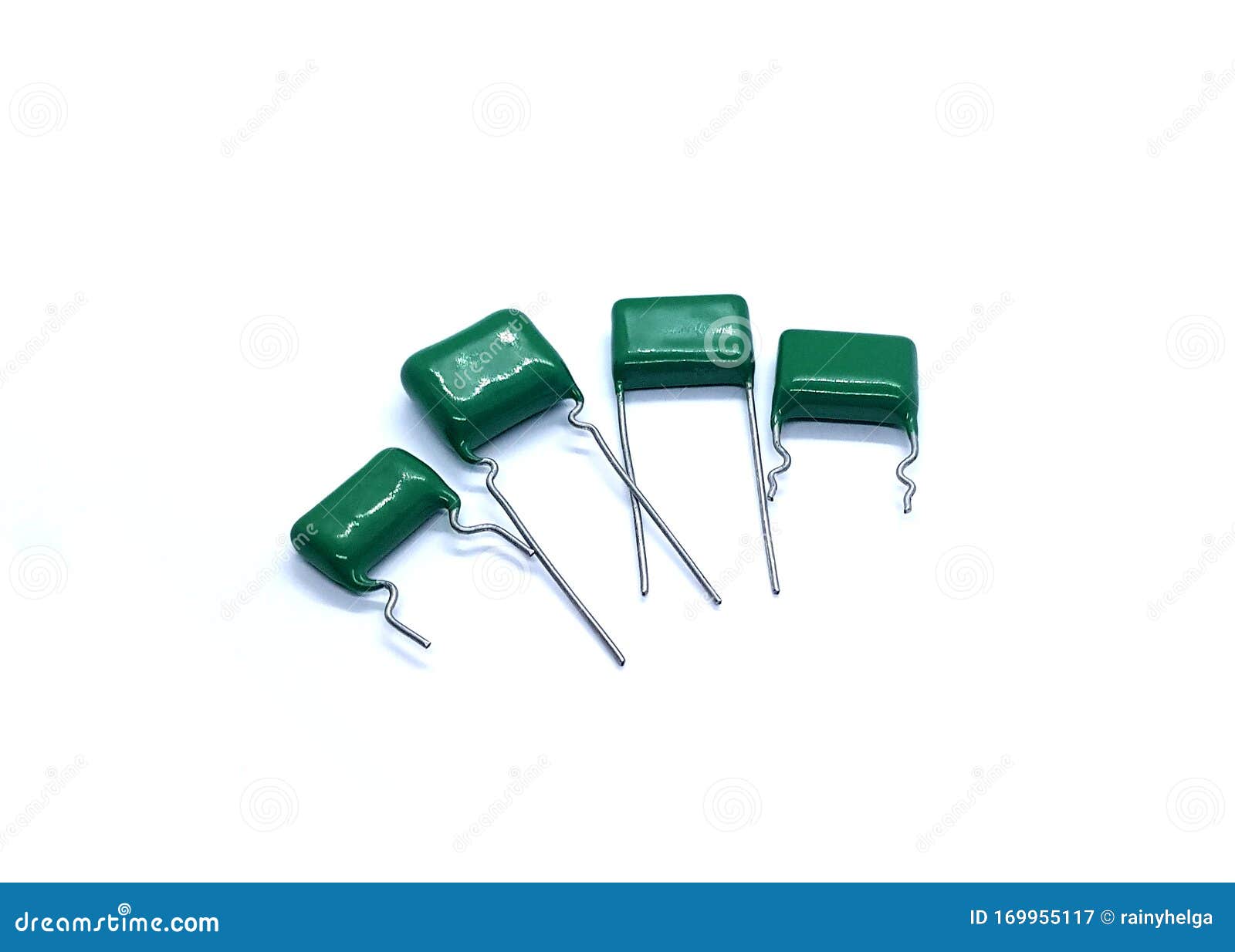 Composition of Green Capacitors on the White Background Stock Image ...