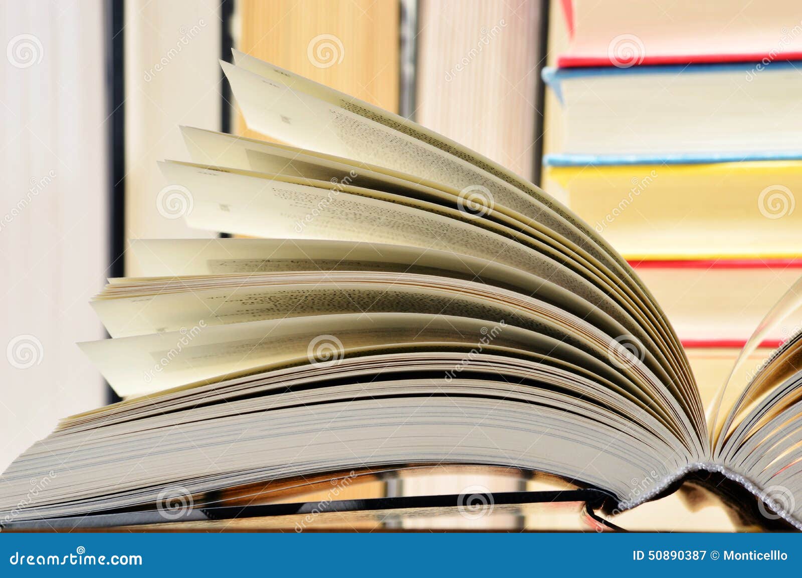 Composition with Hardcover Books in the Library Stock Image - Image of ...