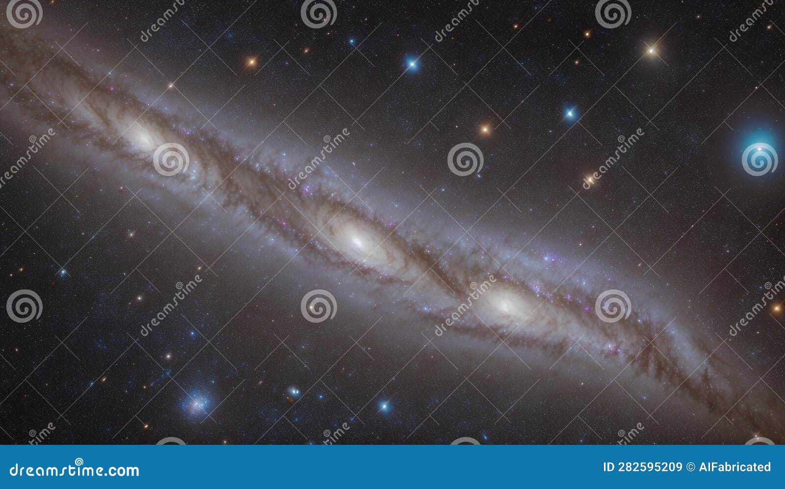 A Composition of a Harmoniously Balanced Image of a Spiral Galaxy Stock ...