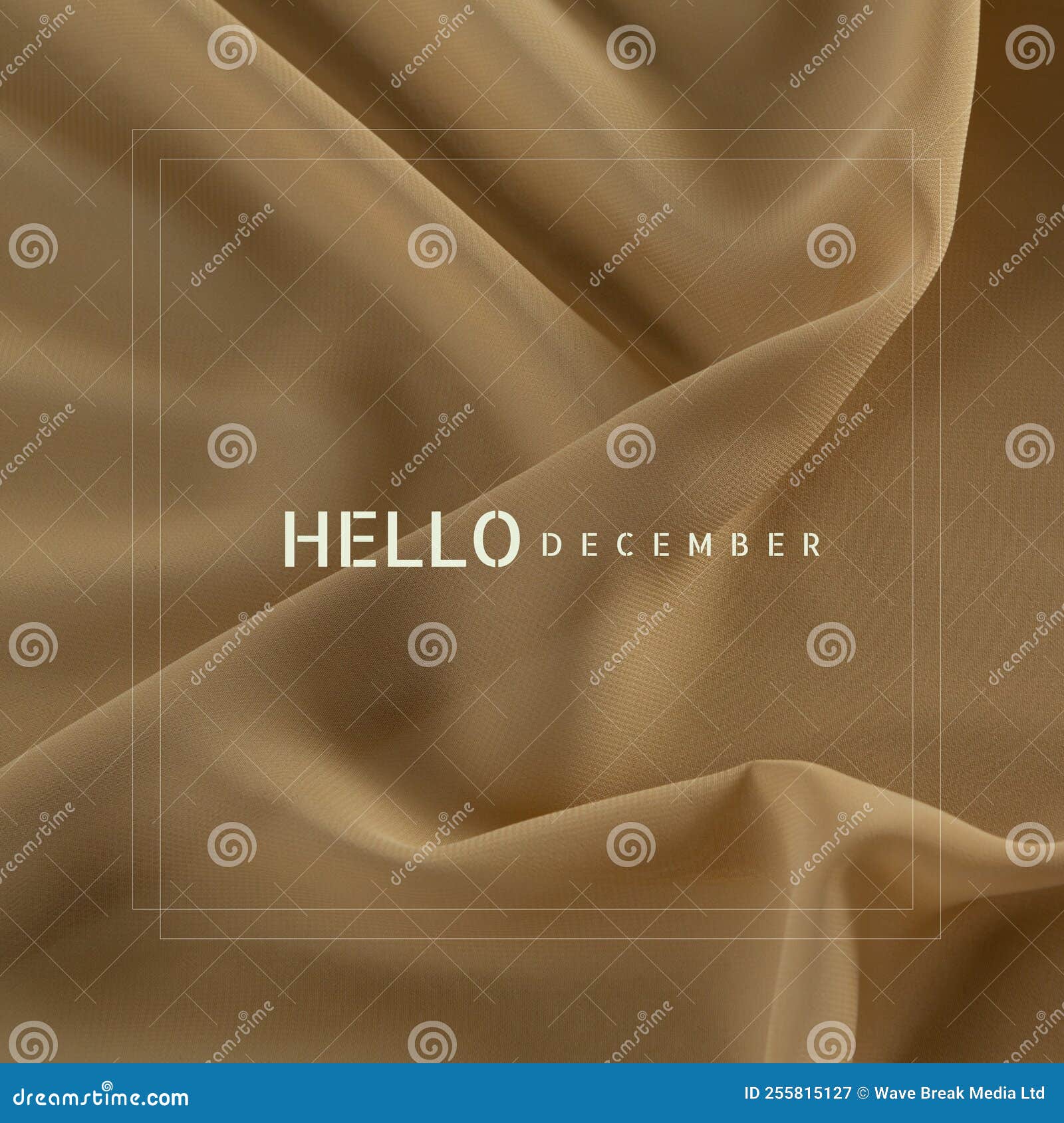 Composition of Hello December Text Over Beige Background Stock Image ...