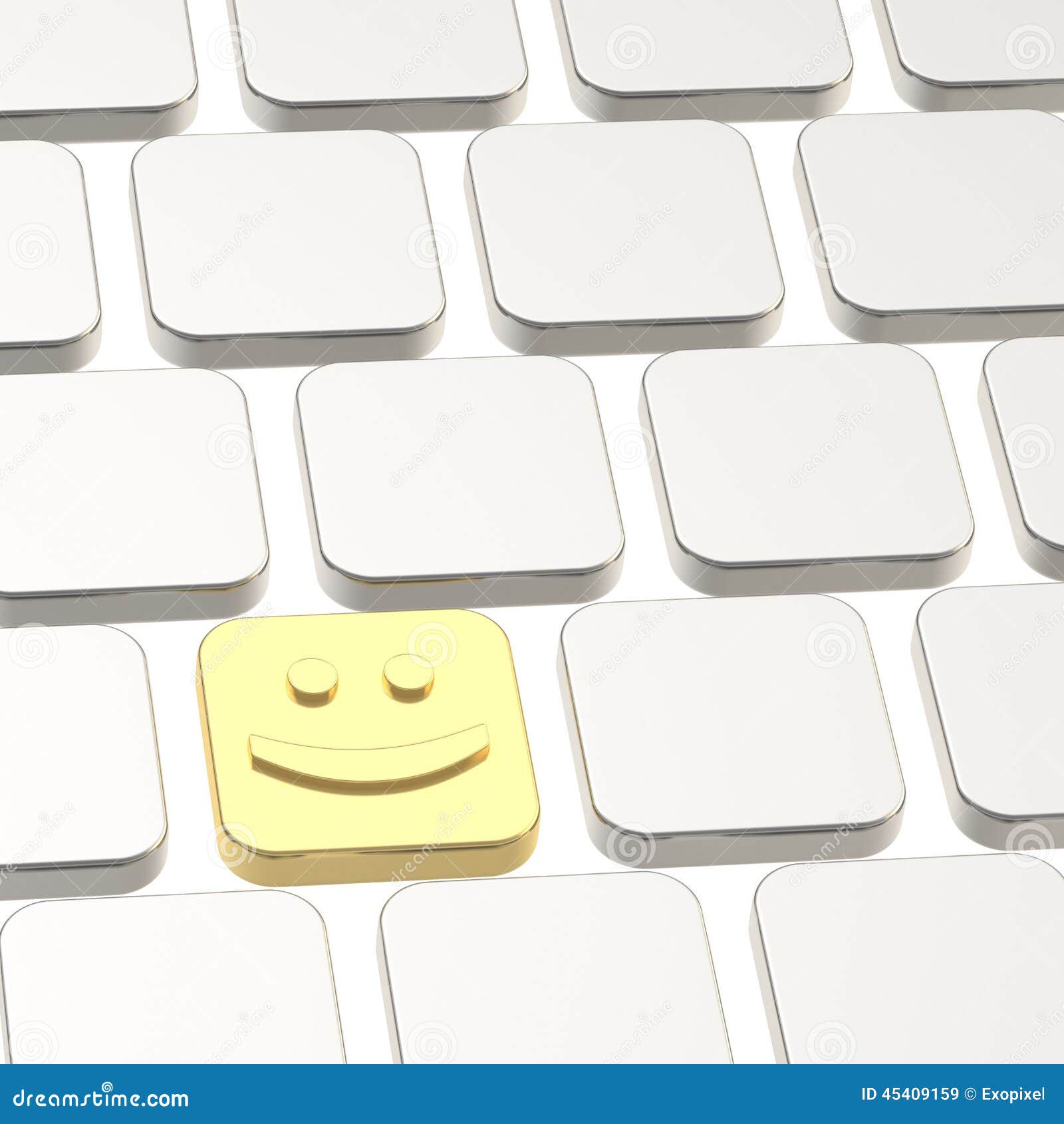 Composition Heureuse En Bouton De Clavier De Sourire Illustration Stock ...