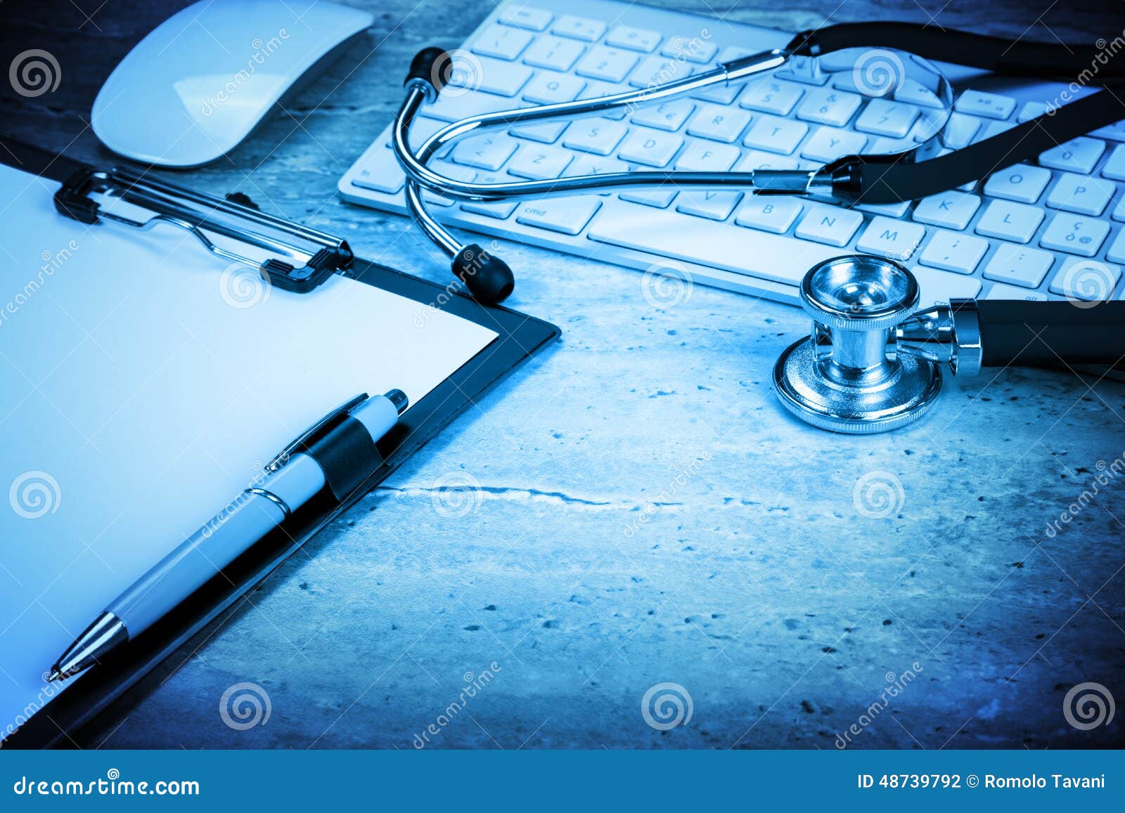 Composition Hospital Computer on Desktop Stock Photo - Image of ...