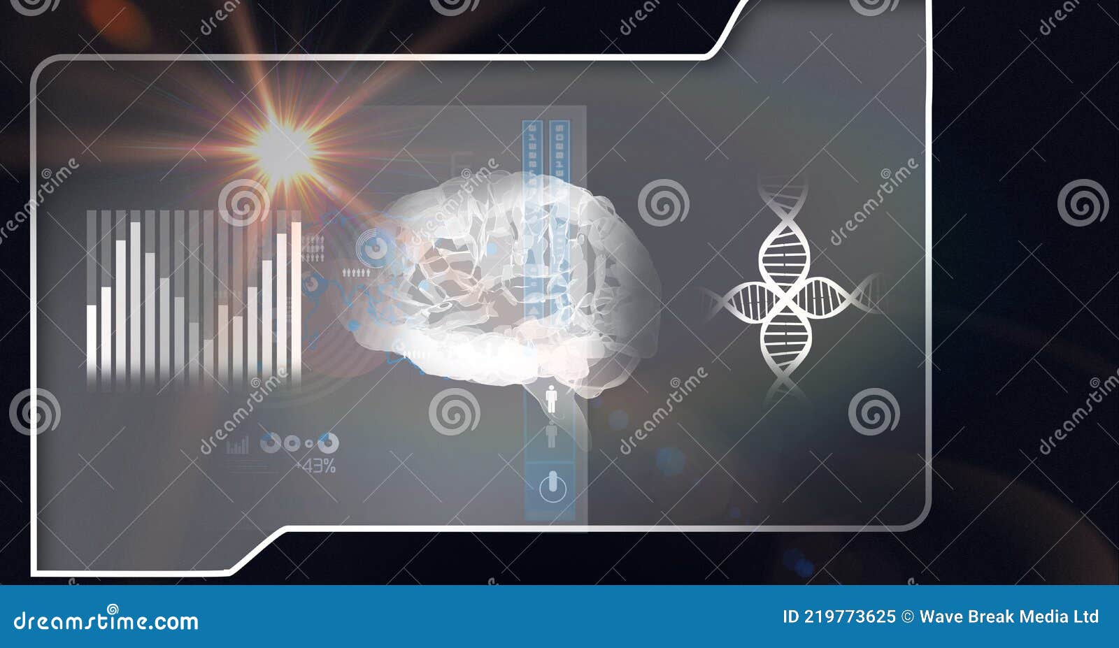 Composition of Human Brain, Dna Strand and Scientific Data Processing ...