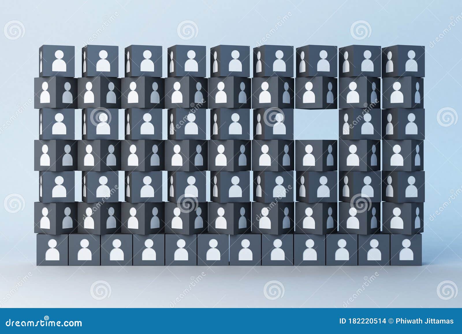 Composition of Human Icons Box. Stock Illustration - Illustration of ...