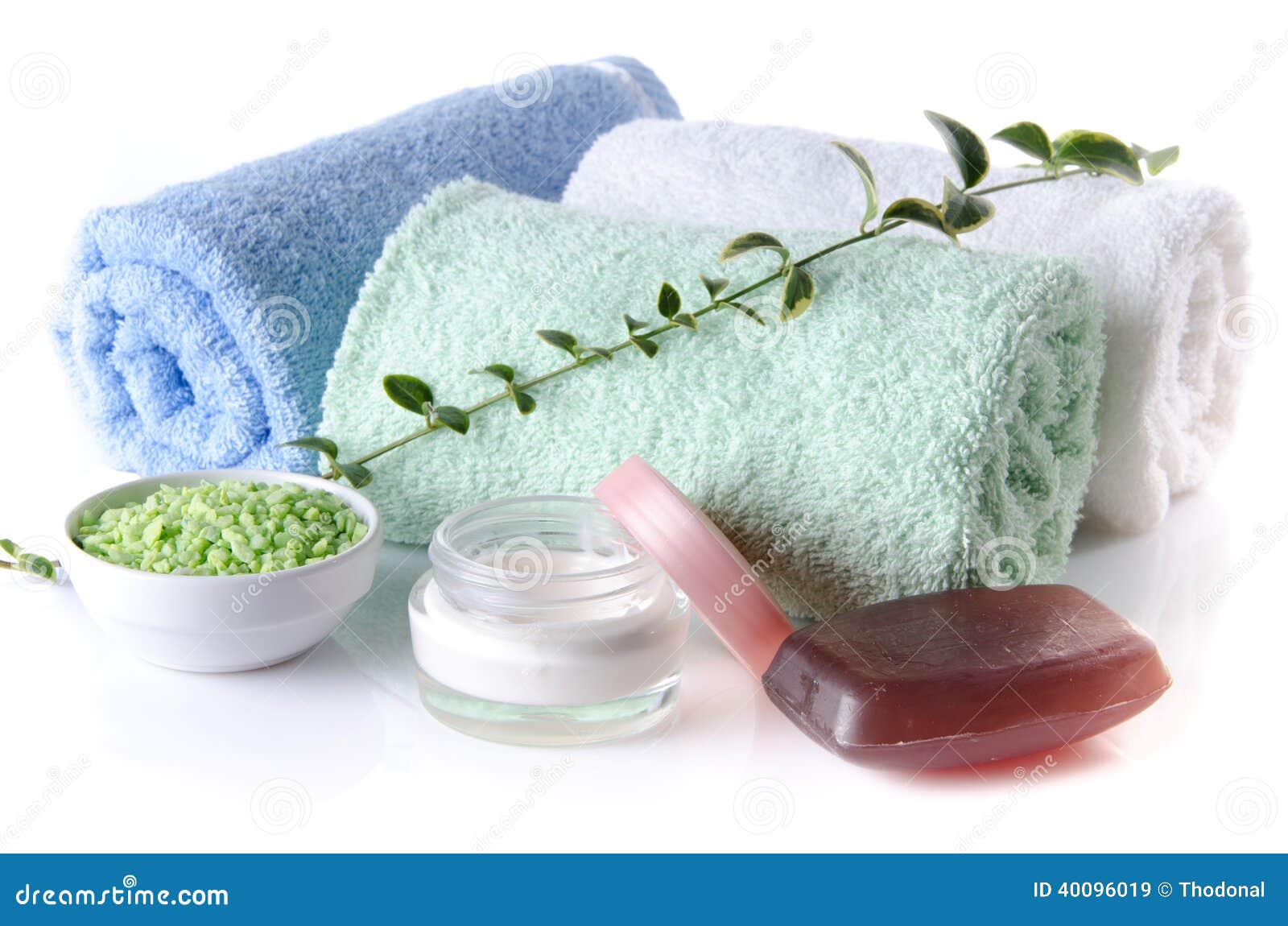 Composition of Hygiene and Wellness Accessories Stock Image - Image of ...