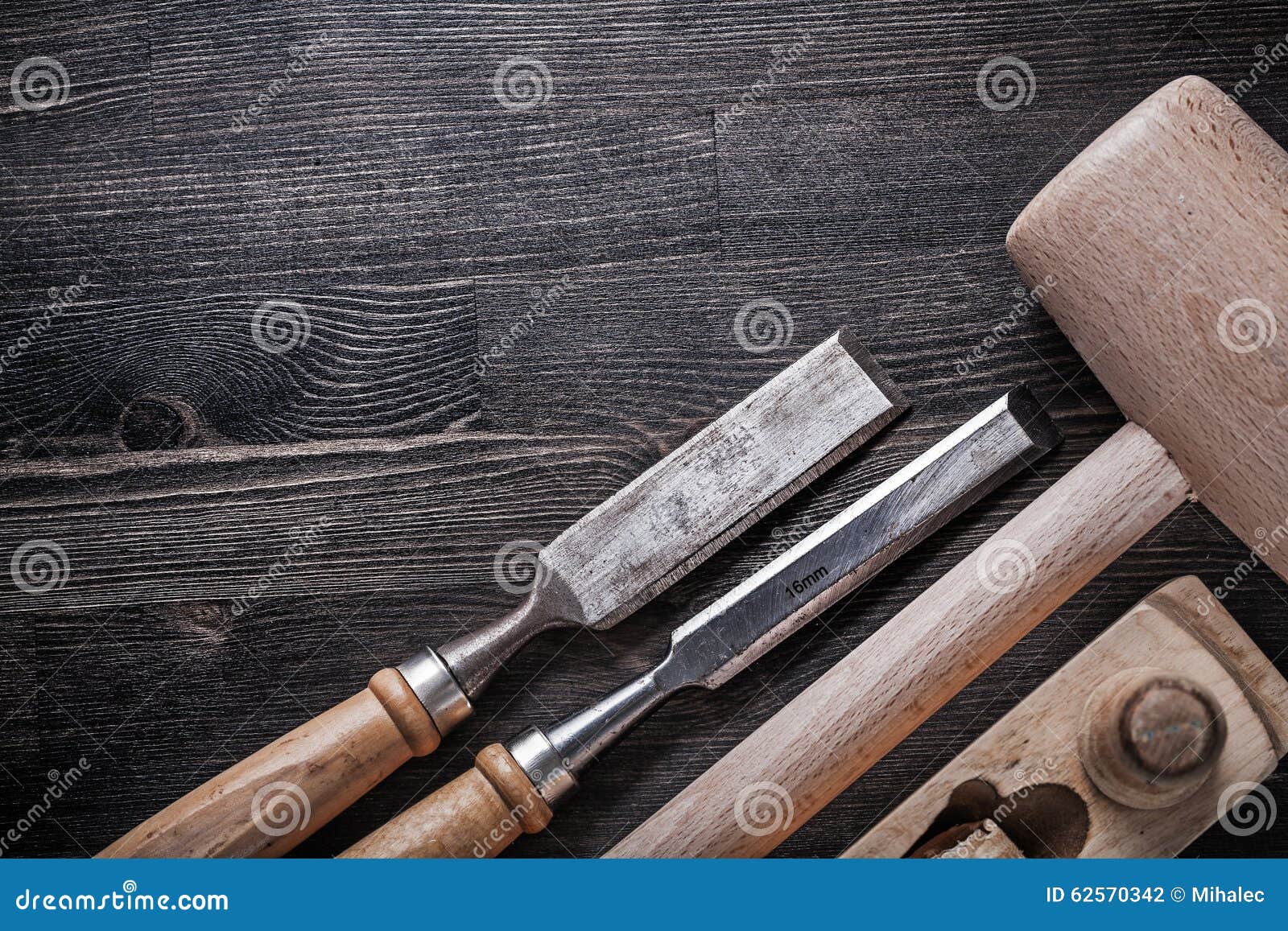 Composition of Joiner Tools on Wooden Board Stock Photo - Image of flat ...