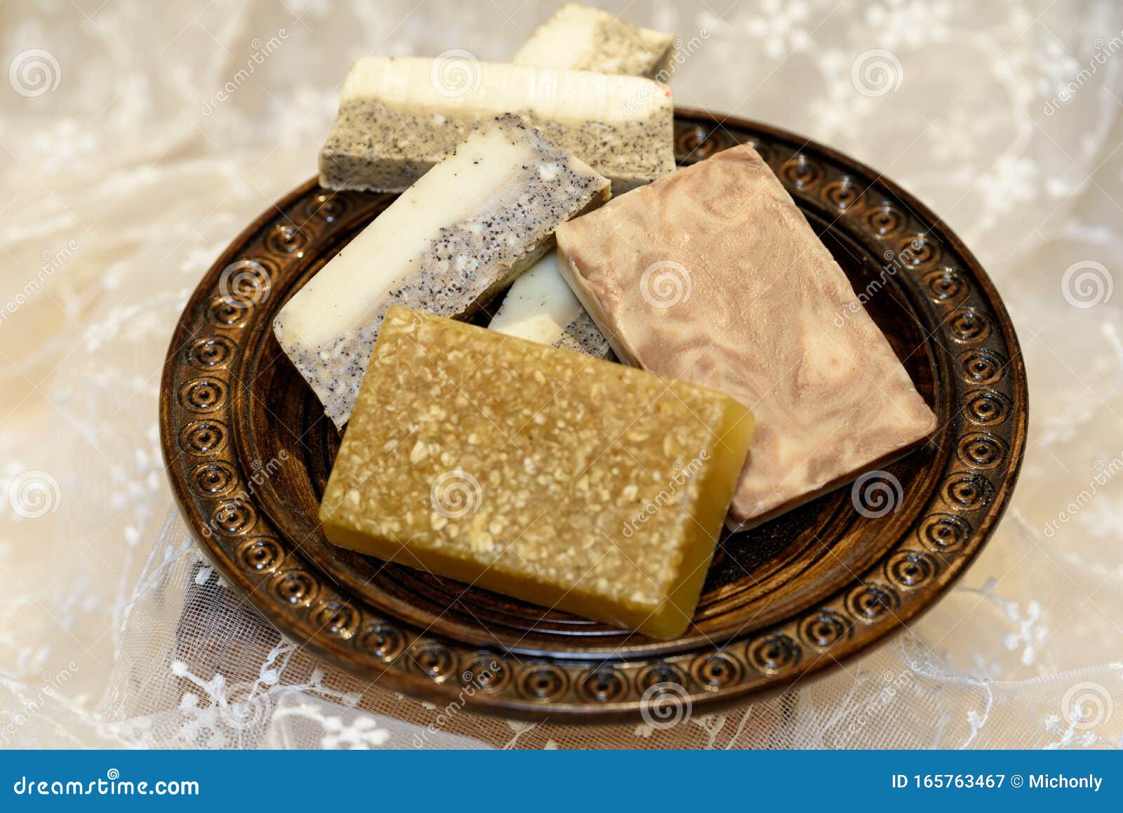 Light Brown Soap on a Plate Stock Image - Image of colored, burgundy ...